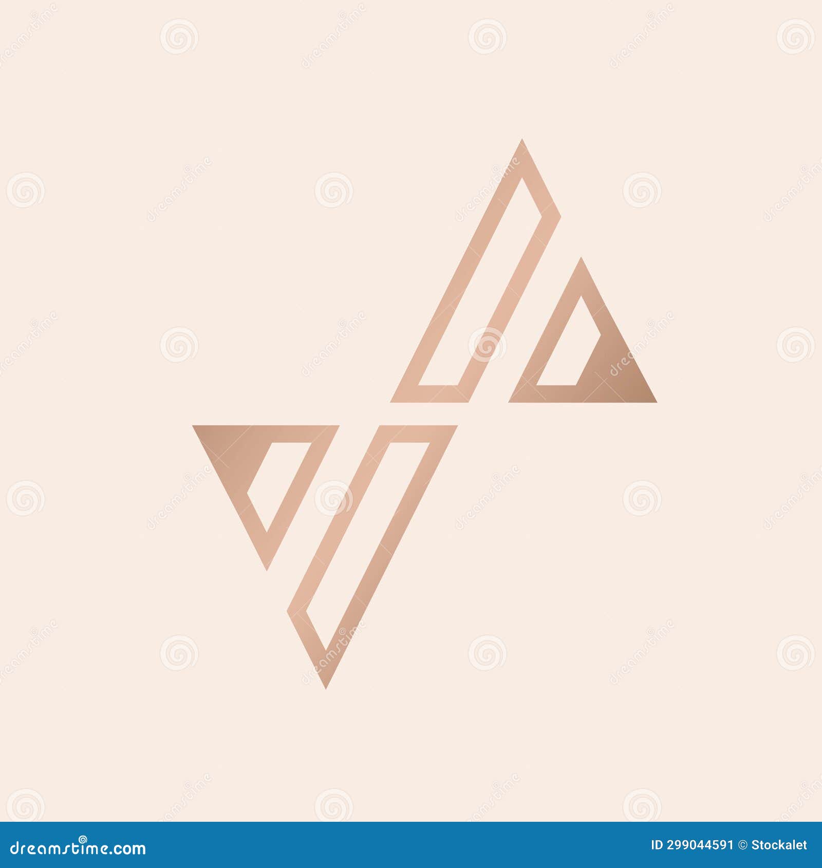 Triangles AV Monogram. Geometric Uppercase Letter a, Letter V Logo ...