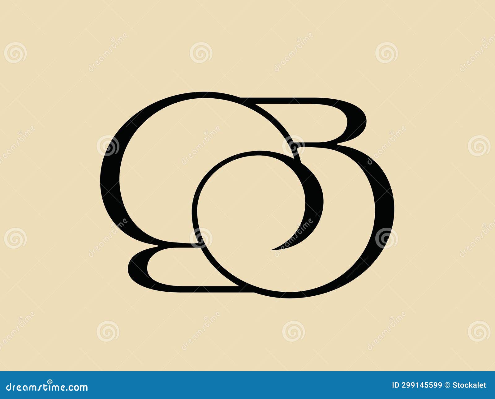 BB Monogram. Abstract Decorative Uppercase Intertwined Letter B Logo ...