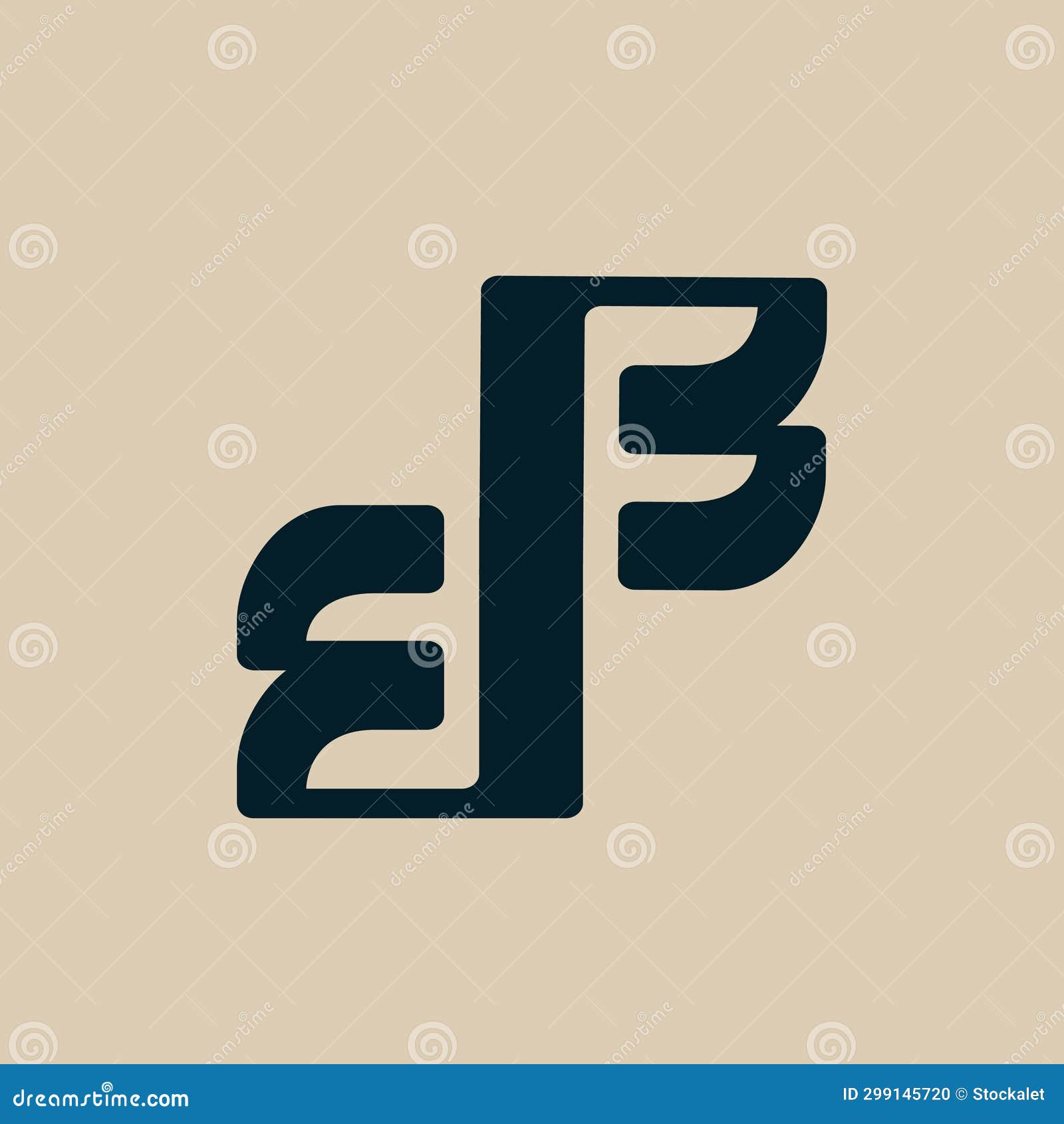 BB Monogram. Geometric Uppercase Intertwined Letter B Logo. Abstract ...