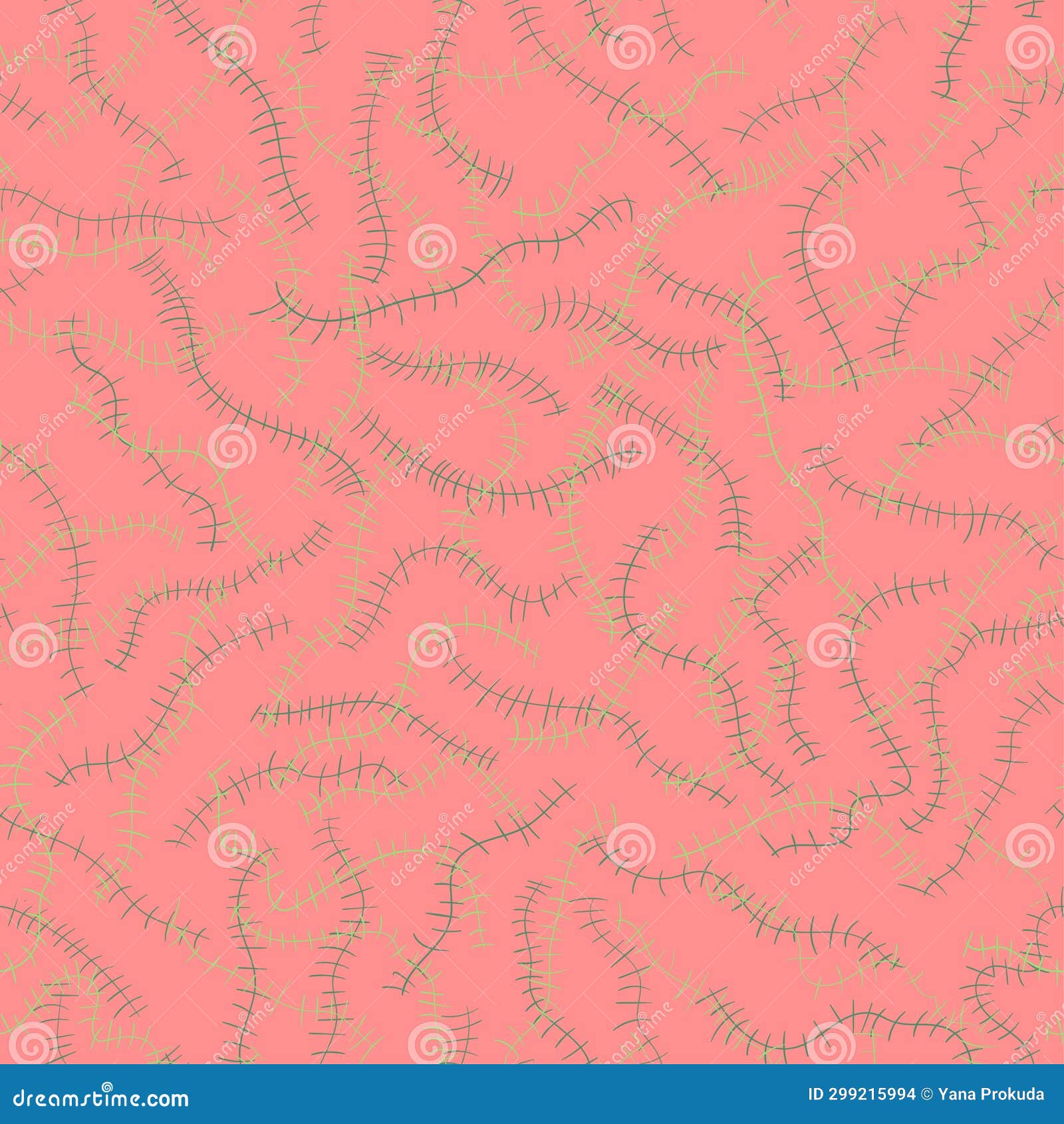 Seamless Hand Drawn Pattern with Line Scars Stock Vector - Illustration ...