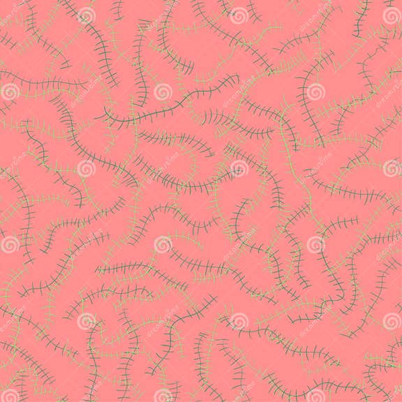 Seamless Hand Drawn Pattern with Line Scars Stock Illustration ...