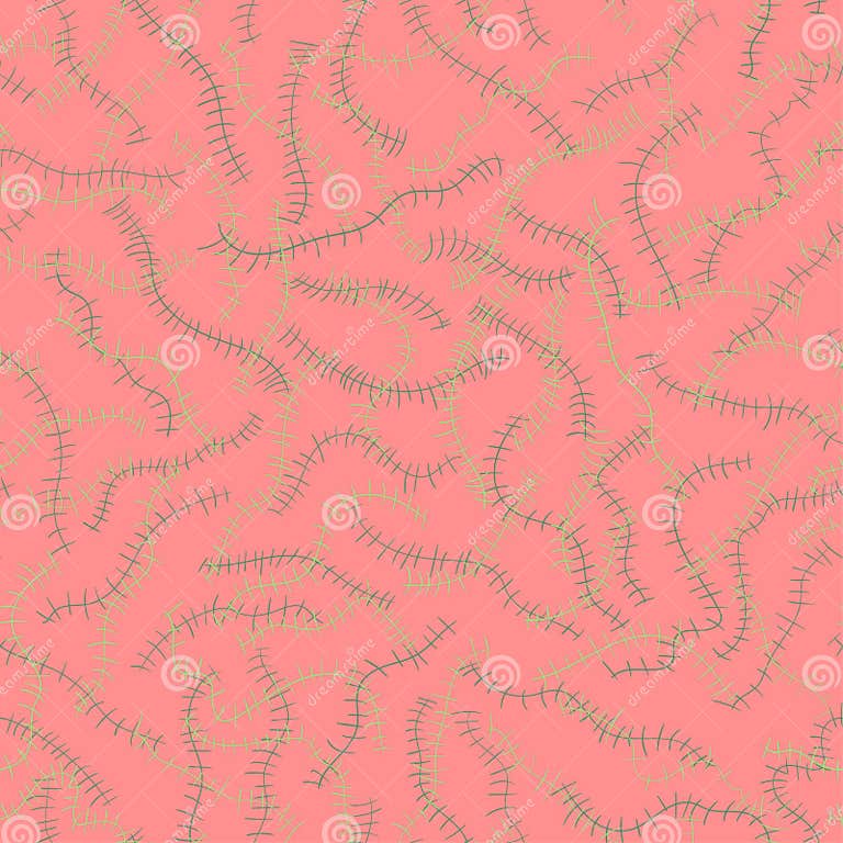 Seamless Hand Drawn Pattern with Line Scars Stock Illustration ...