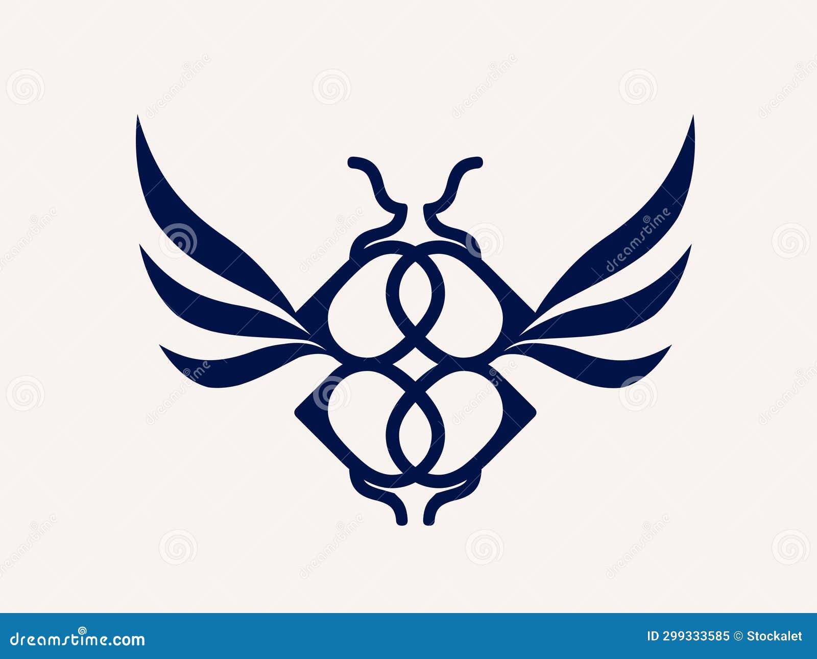 Scarab Beetle Insect Icon. Flying Wings Ornate Bug. Ancient Egypt ...