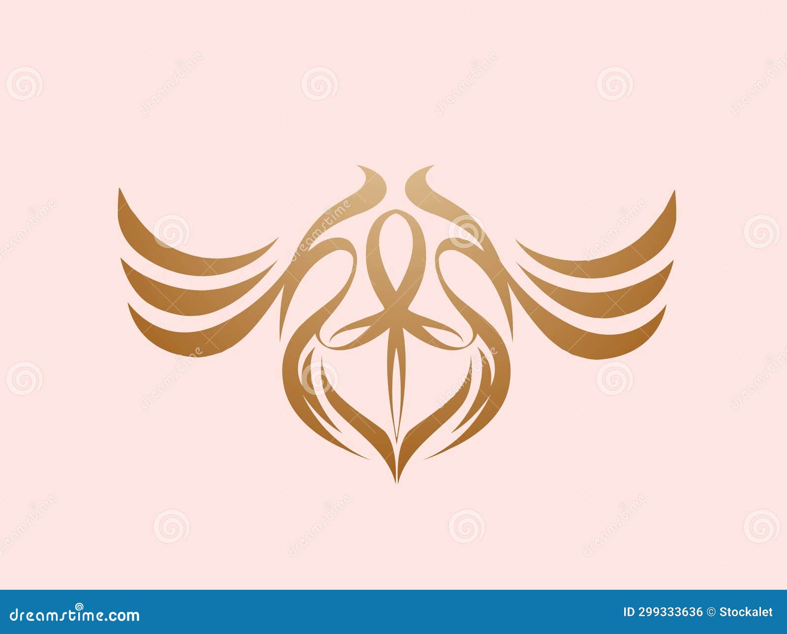 Scarab Beetle Insect Icon. Flying Wings Bug. Ancient Egyptian Symbol ...