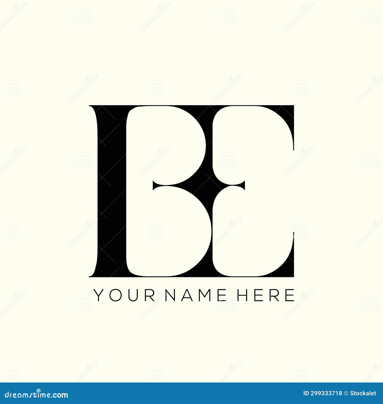BE Monogram. Uppercase Serif Letter B, Letter E Premium Quality Logo ...