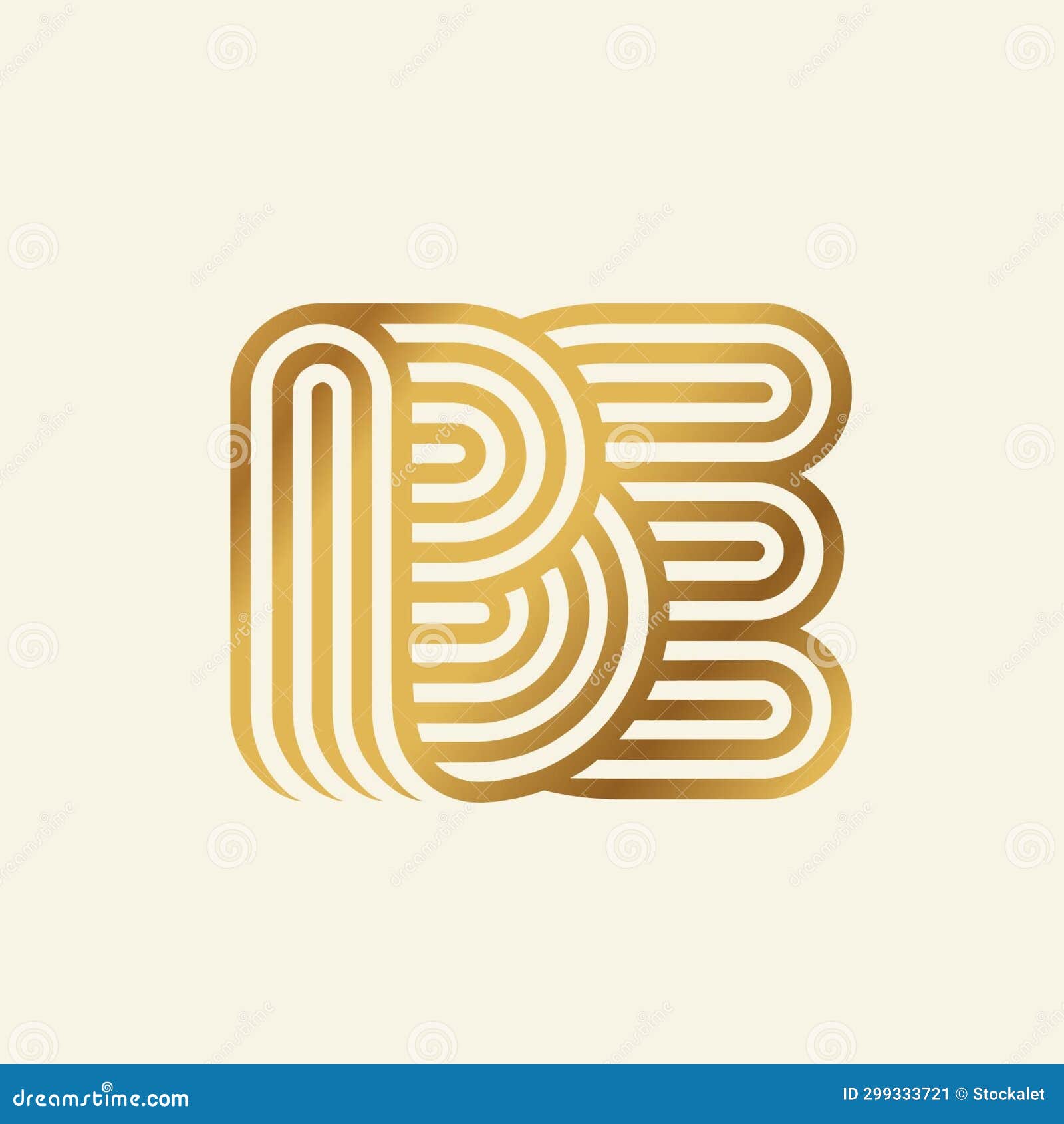 Overapping Be Monogram. Abstract Uppercase Letter B, Letter E Logo ...