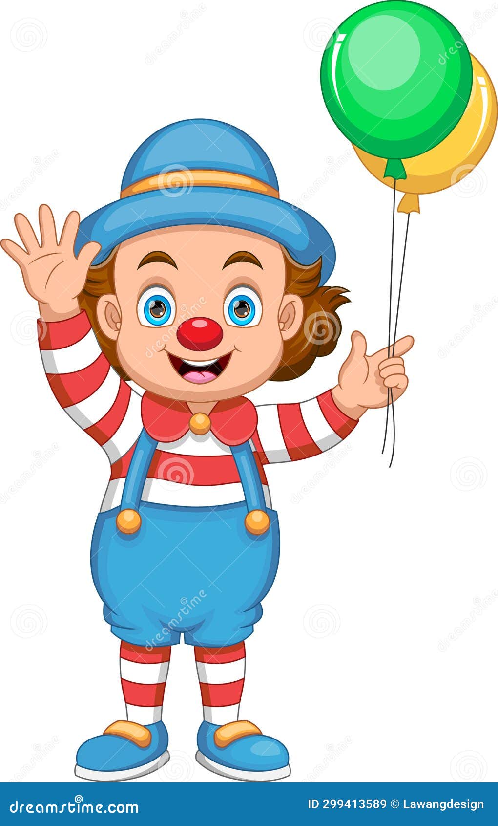 Boy in Clown Costume Cartoon Stock Illustration - Illustration of ...