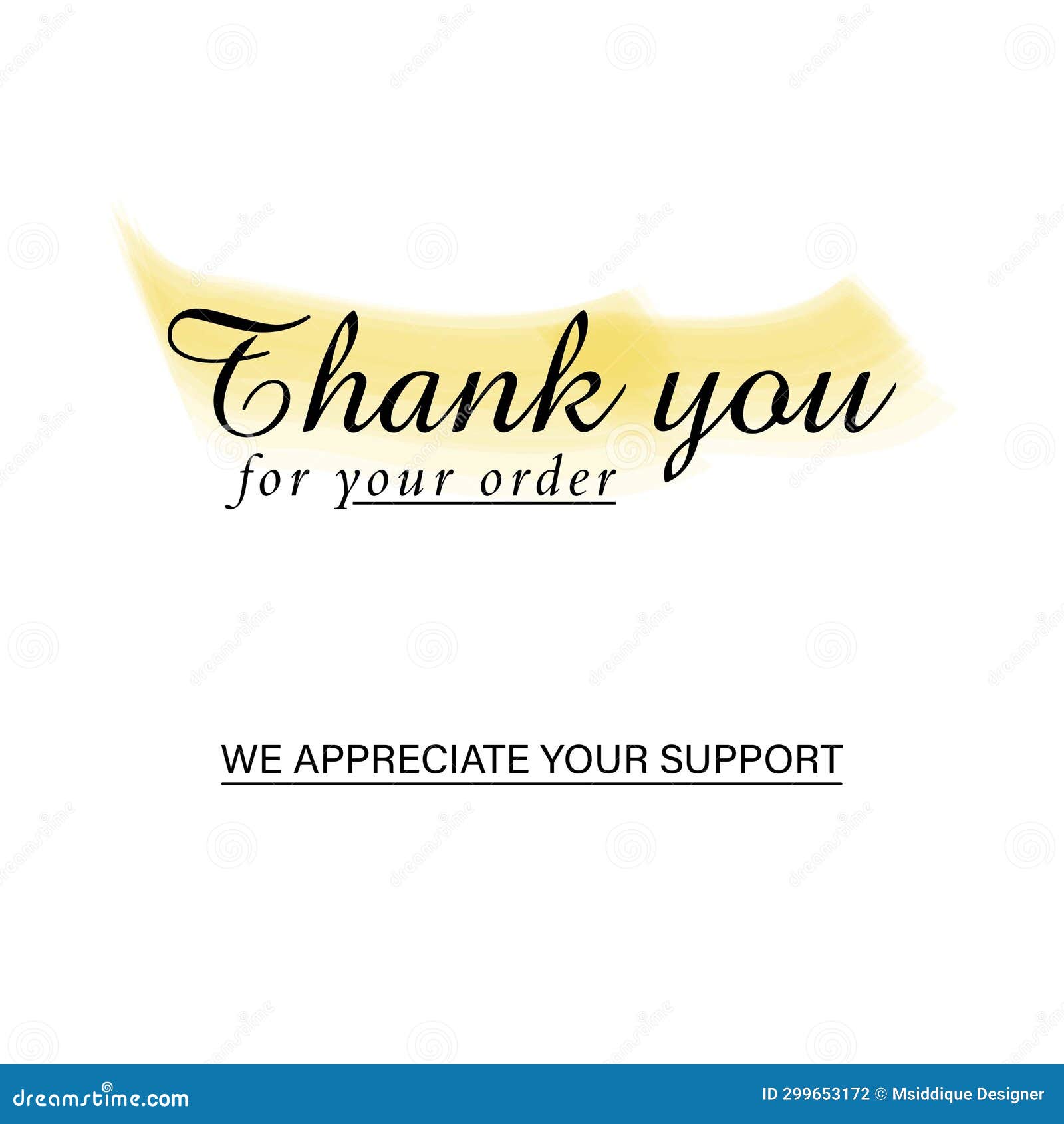 Thank You for Your Order Card Eps Vector Stock Illustration ...