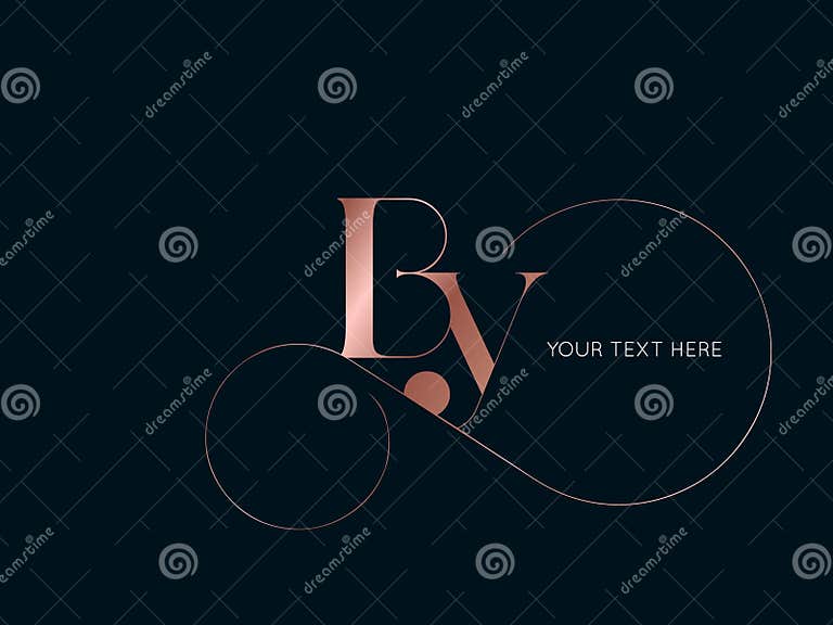 By Monogram Logo Signature Icon. Elegant Intertwined Alphabet Initials ...