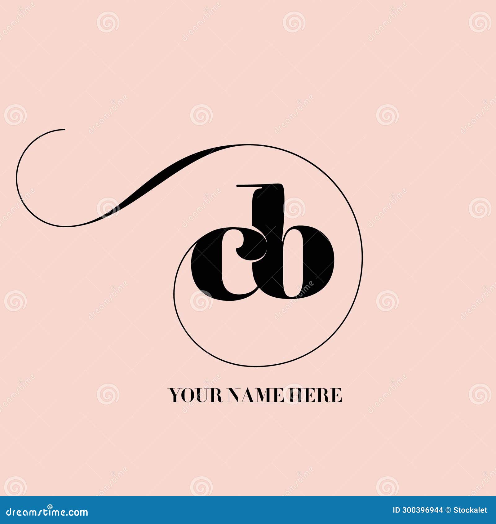 CB Monogram Logo Signature Icon. Elegant Lowercase Alphabet Initials ...
