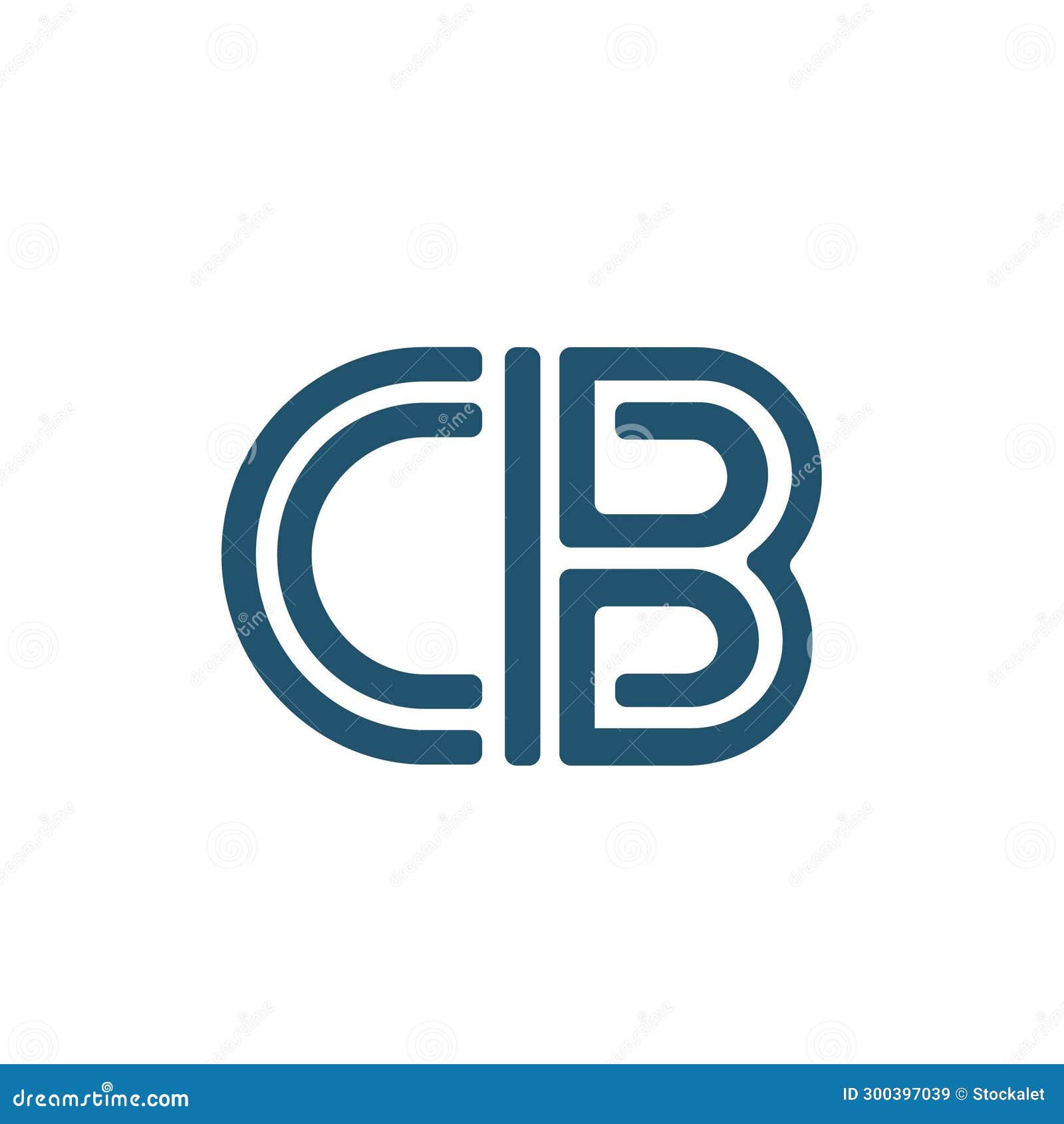 CB Monogram Logo Signature Icon. Alphabet Initials Icon. Blue Color ...