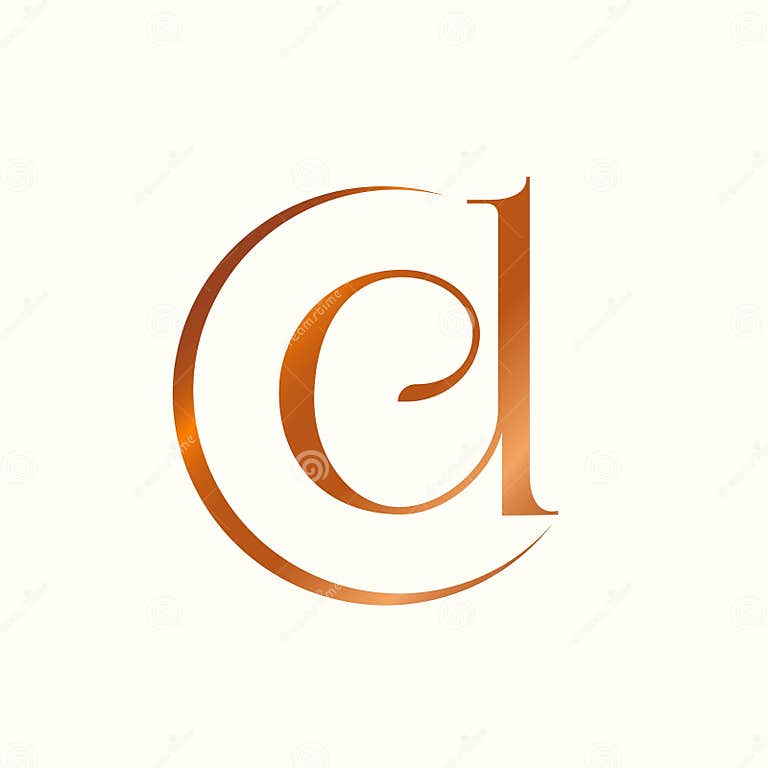 CD Monogram Logo Signature Icon. Elegant Lowercase Alphabet Initials ...