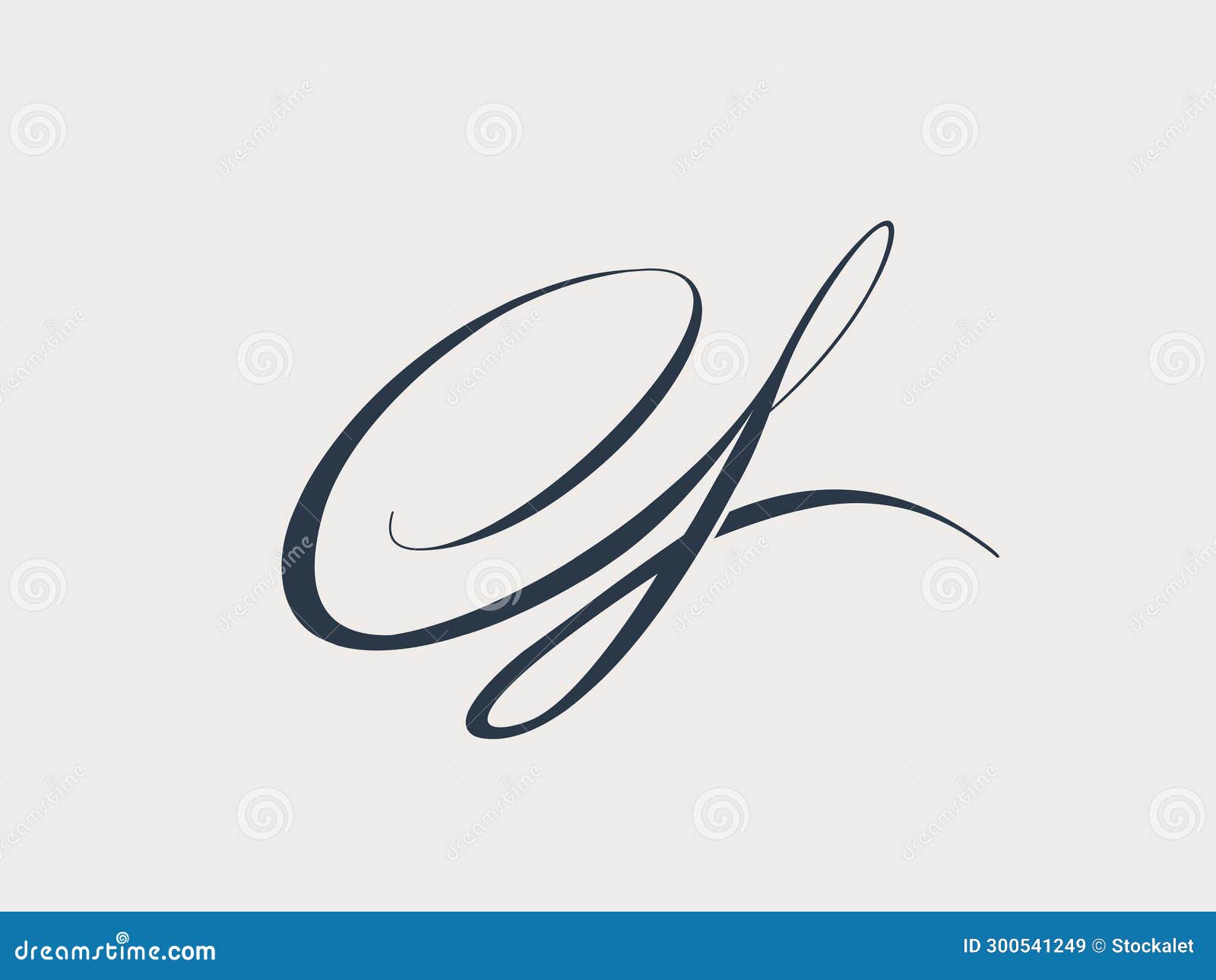 CF Monogram Logo Calligraphic Signature Icon. Stock Vector ...