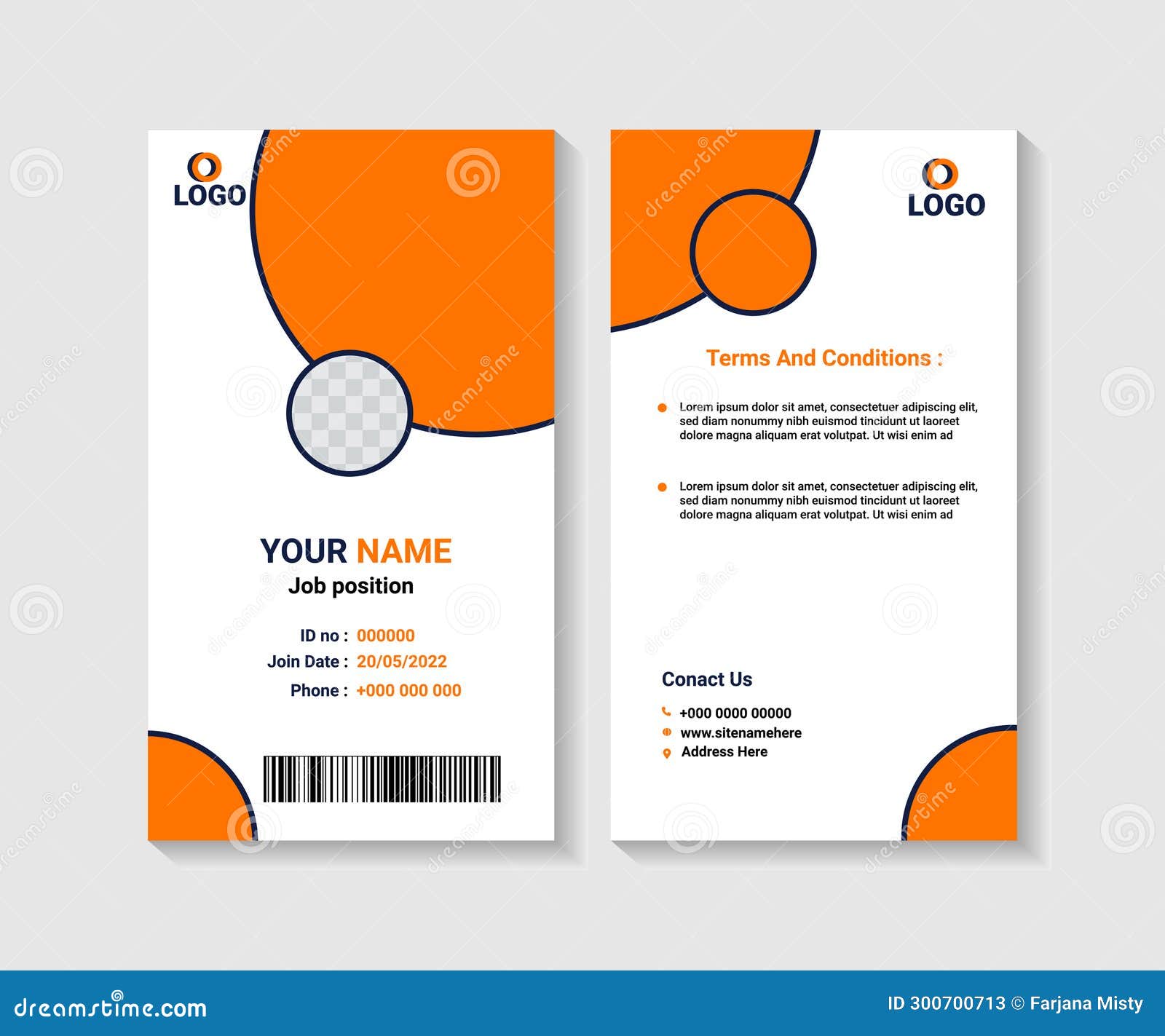 New Id card design. stock vector. Illustration of marketing - 300700713