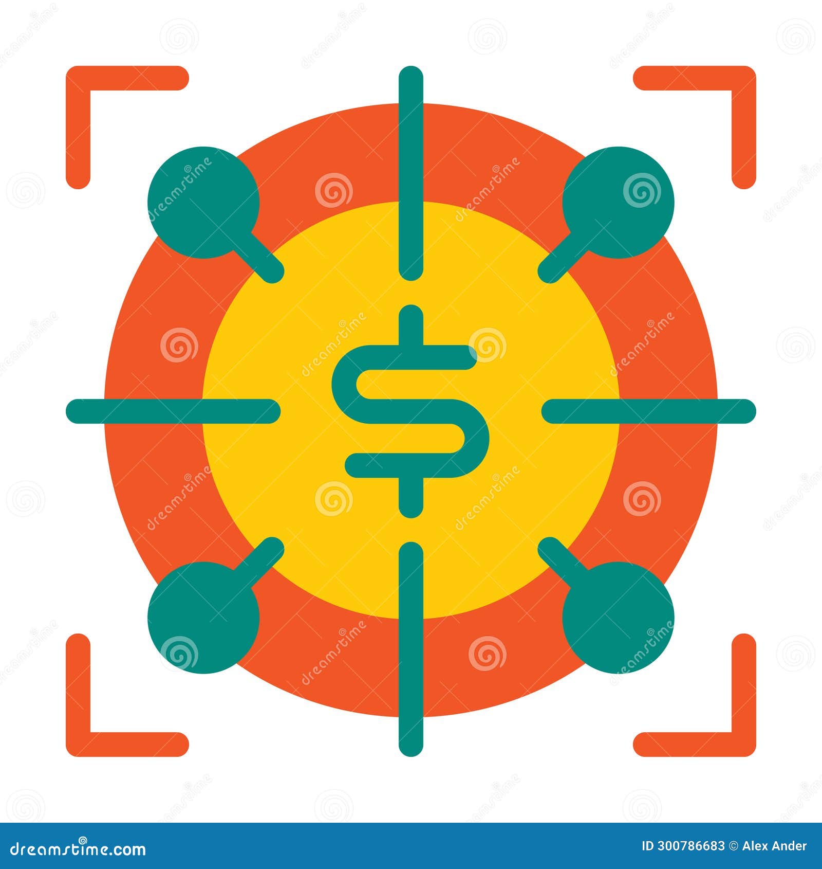 Target Focus Vector Flat Icon Stock Vector - Illustration of internet ...