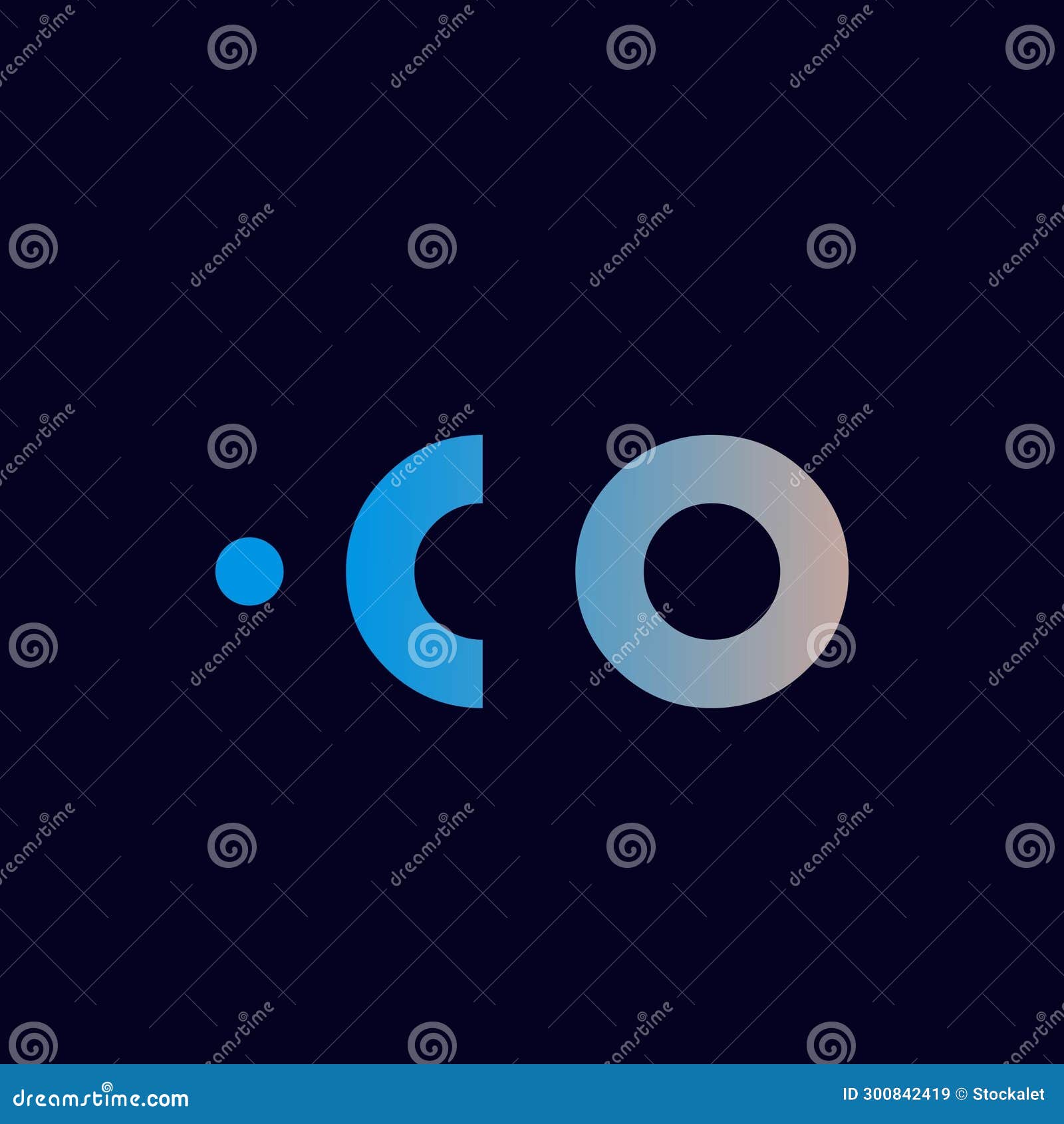 CO Monogram Logo Signature Icon. Alphabet Initials Technology and New ...