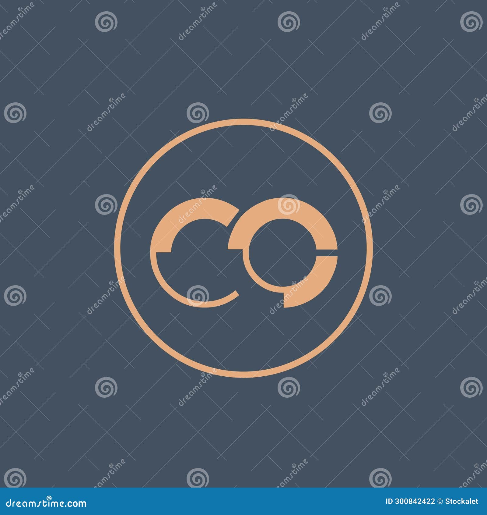 CO Monogram Logo Signature Icon. Alphabet Initials Icon. Circle Emblem ...