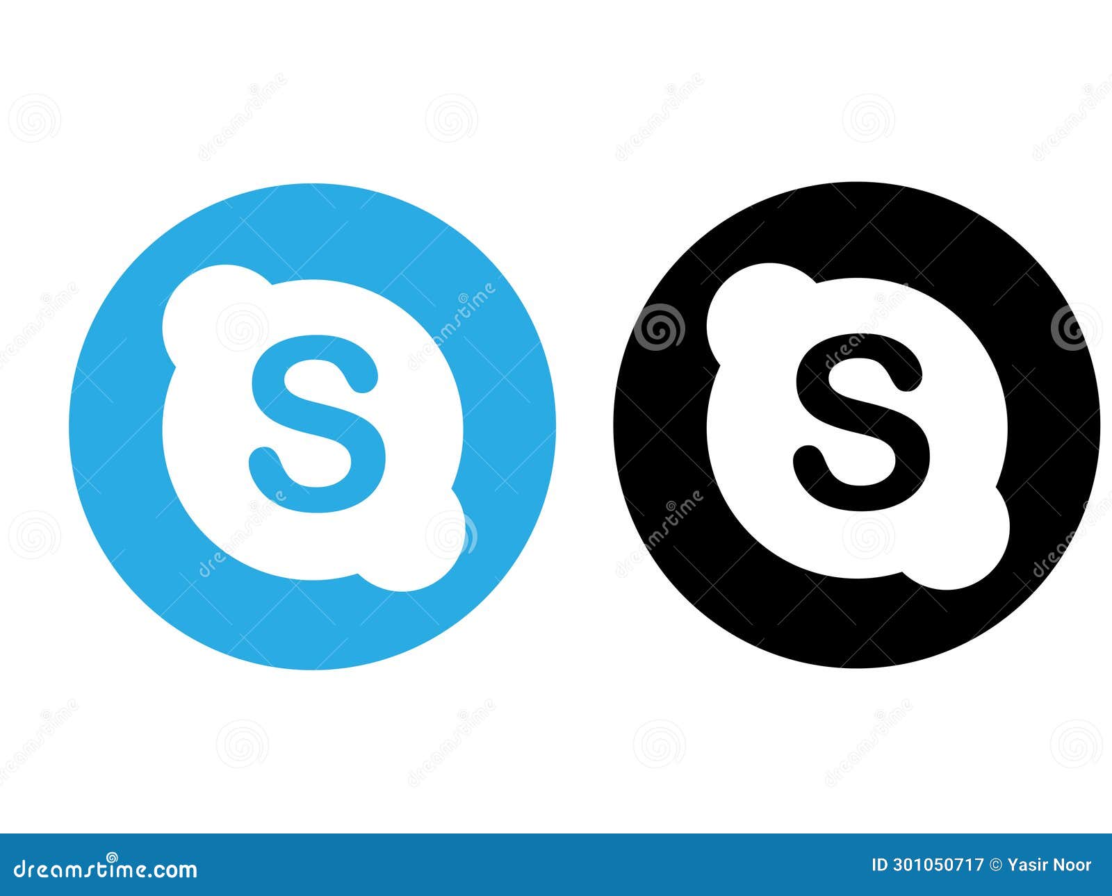 S- Icon - Skype Icons in Two Colors - Social Stock Illustration ...