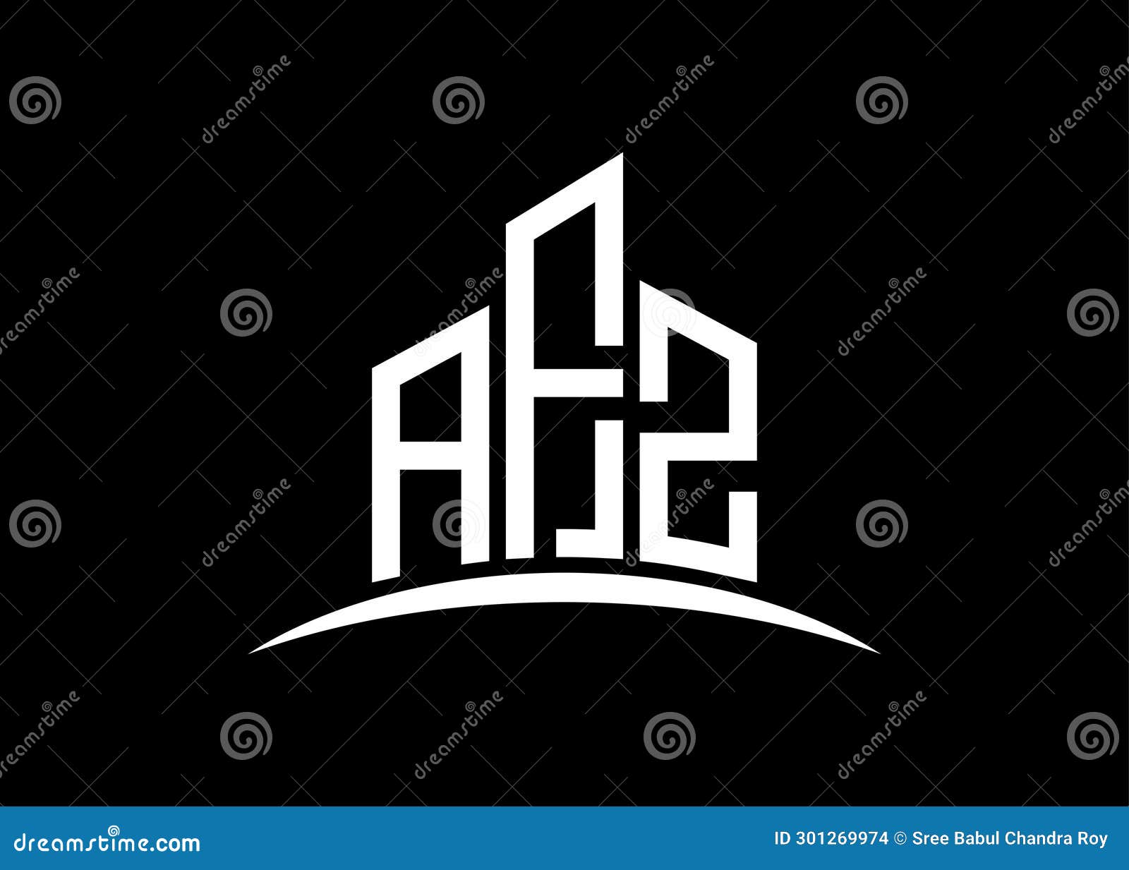 Letter AFZ Building Vector Monogram Logo Design Template. Building ...