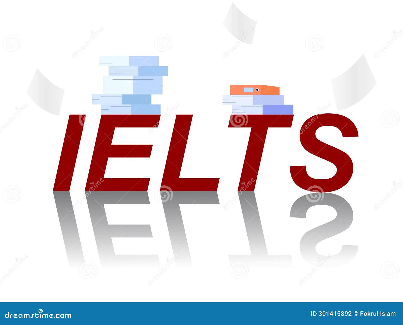 Attractive IELTS Banner Design with IELTS Text in a Glossy Effect Stock ...