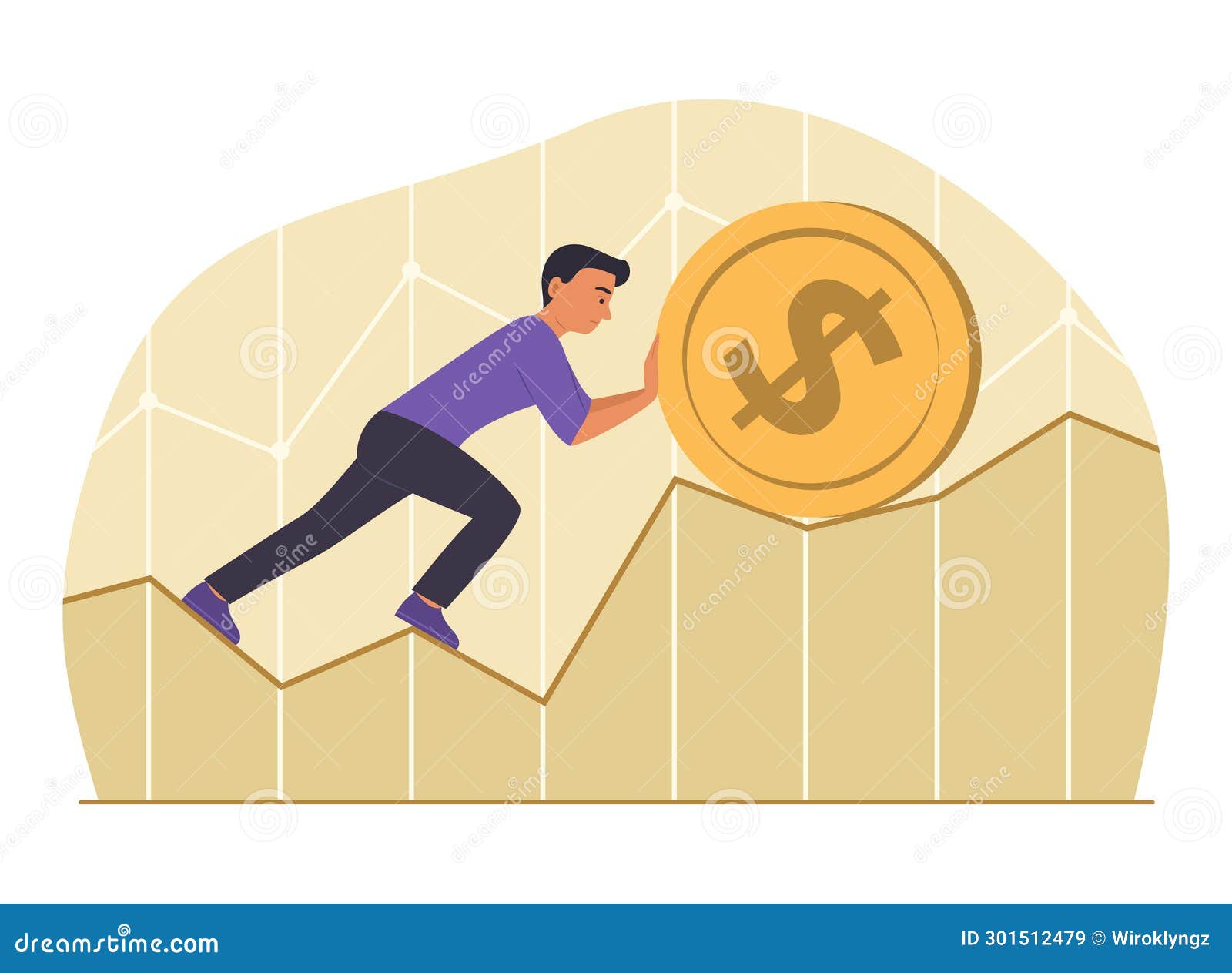 Do Not Push Teen Into Independence Blue Gradient Concept Icon Cartoon ...