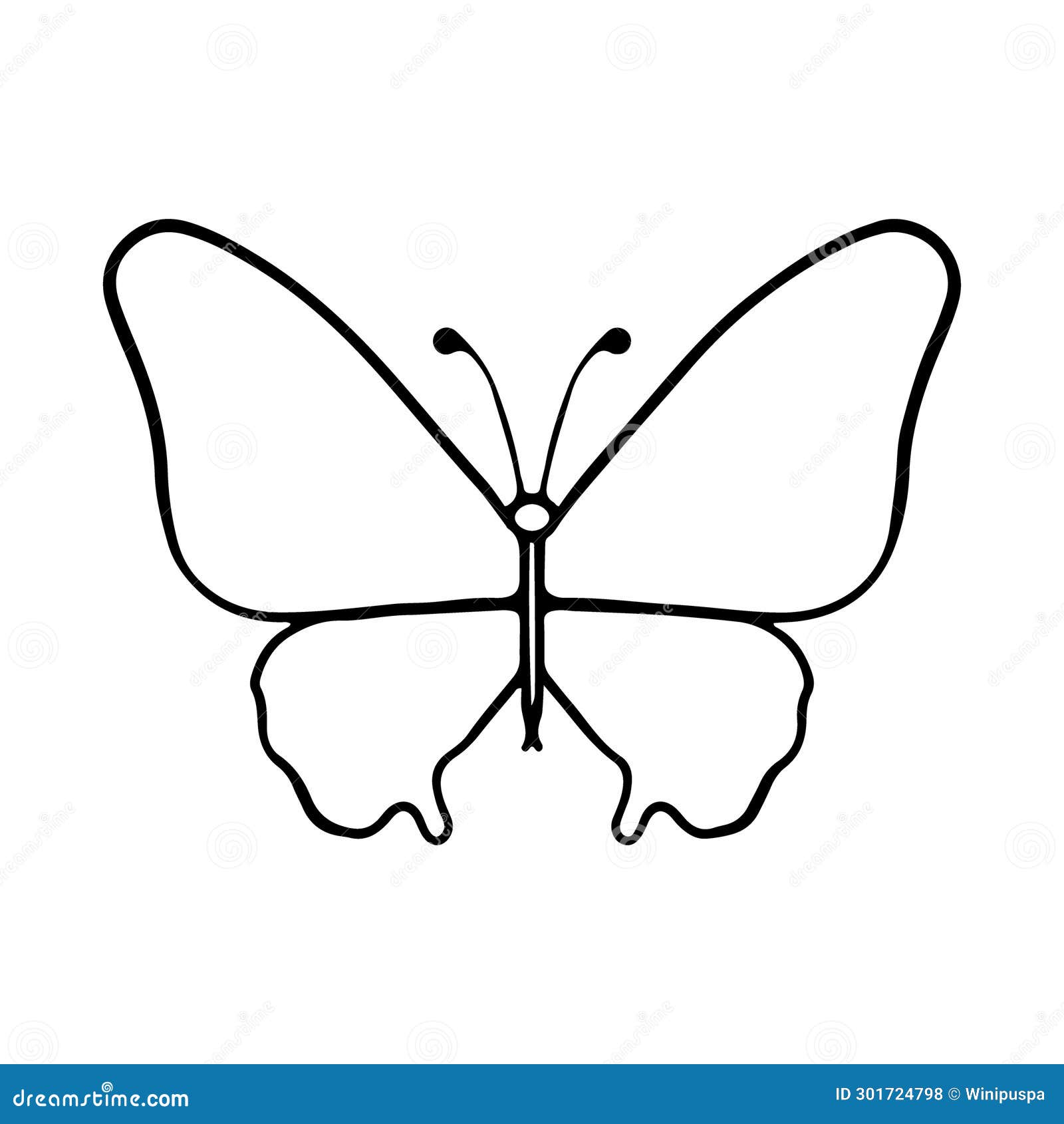 Hand-Drawn Insect Doodle Illustration for Coloring Book Stock Vector ...