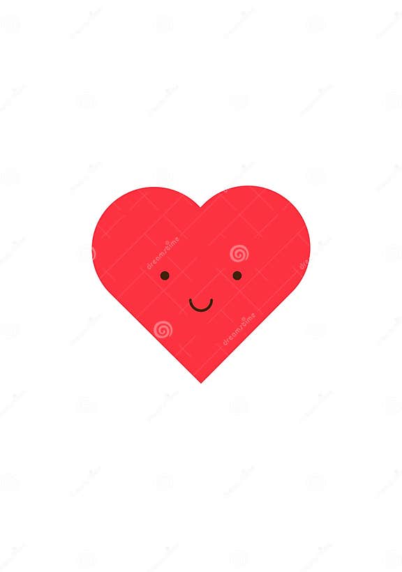 Smiley Face on a Red Heart, Emoticon that Can Be Used on Social ...