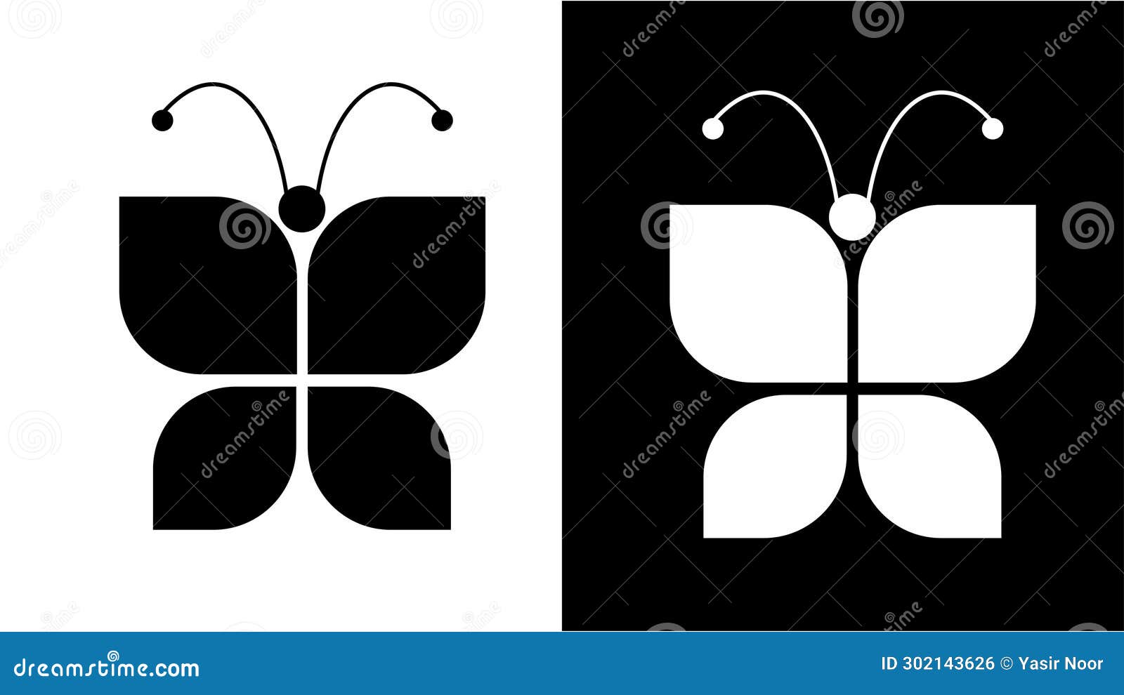 Butterfly Iconic Logo - Black & White Butterfly Logo - Graphics, Web ...