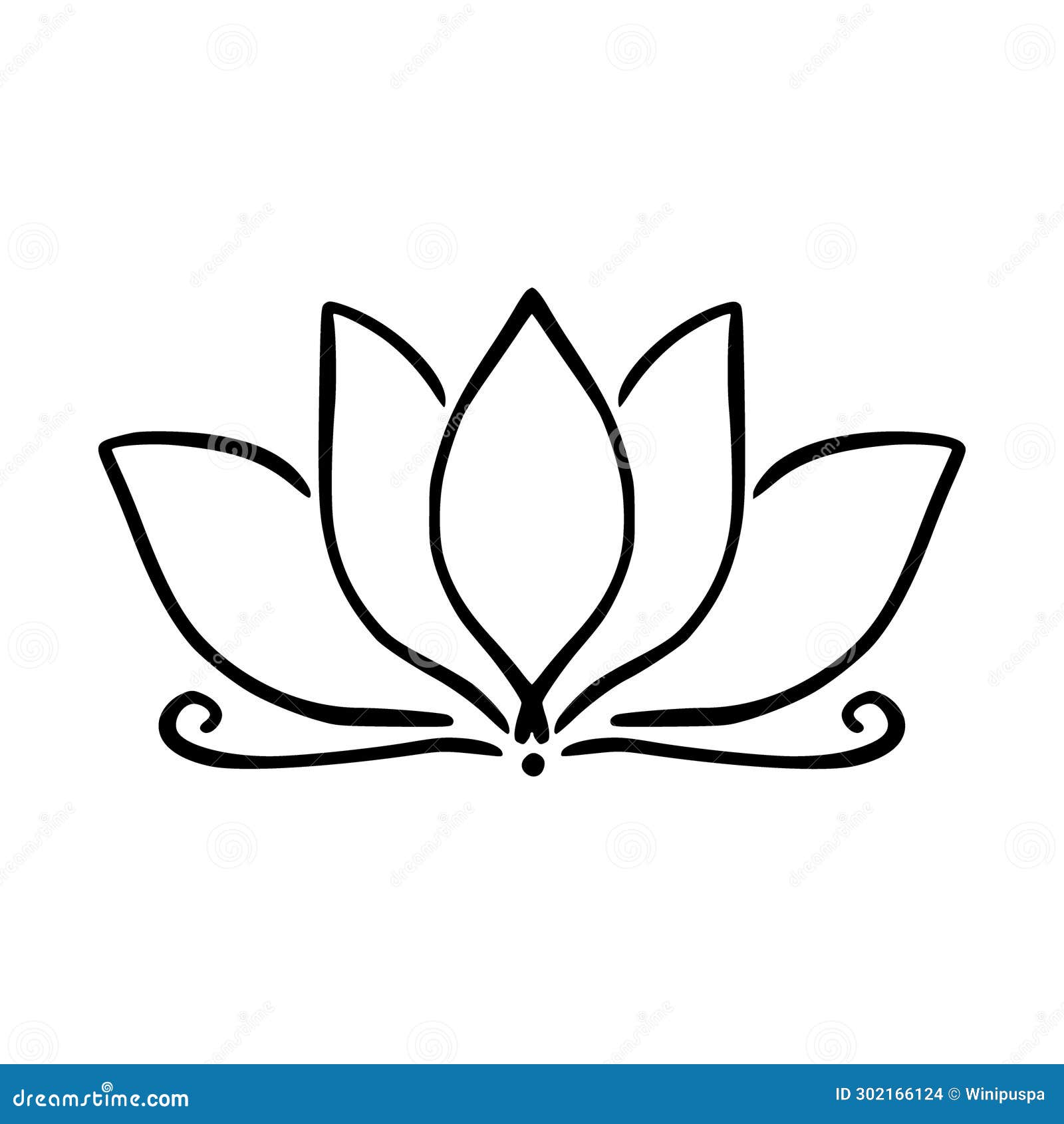 Lotus Flower Outline