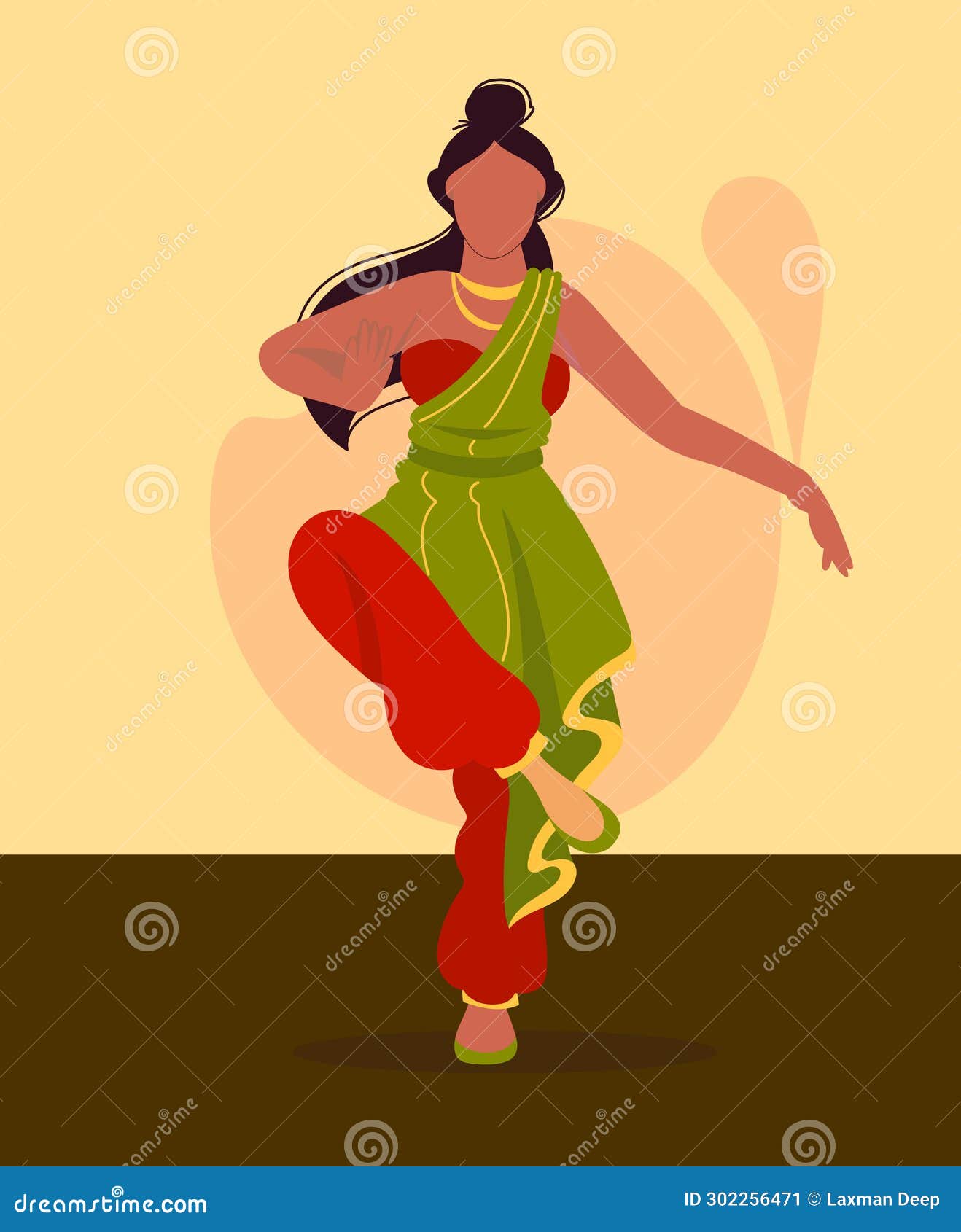 Indian Classical Dancer Stock Illustration Illustration Of Performance