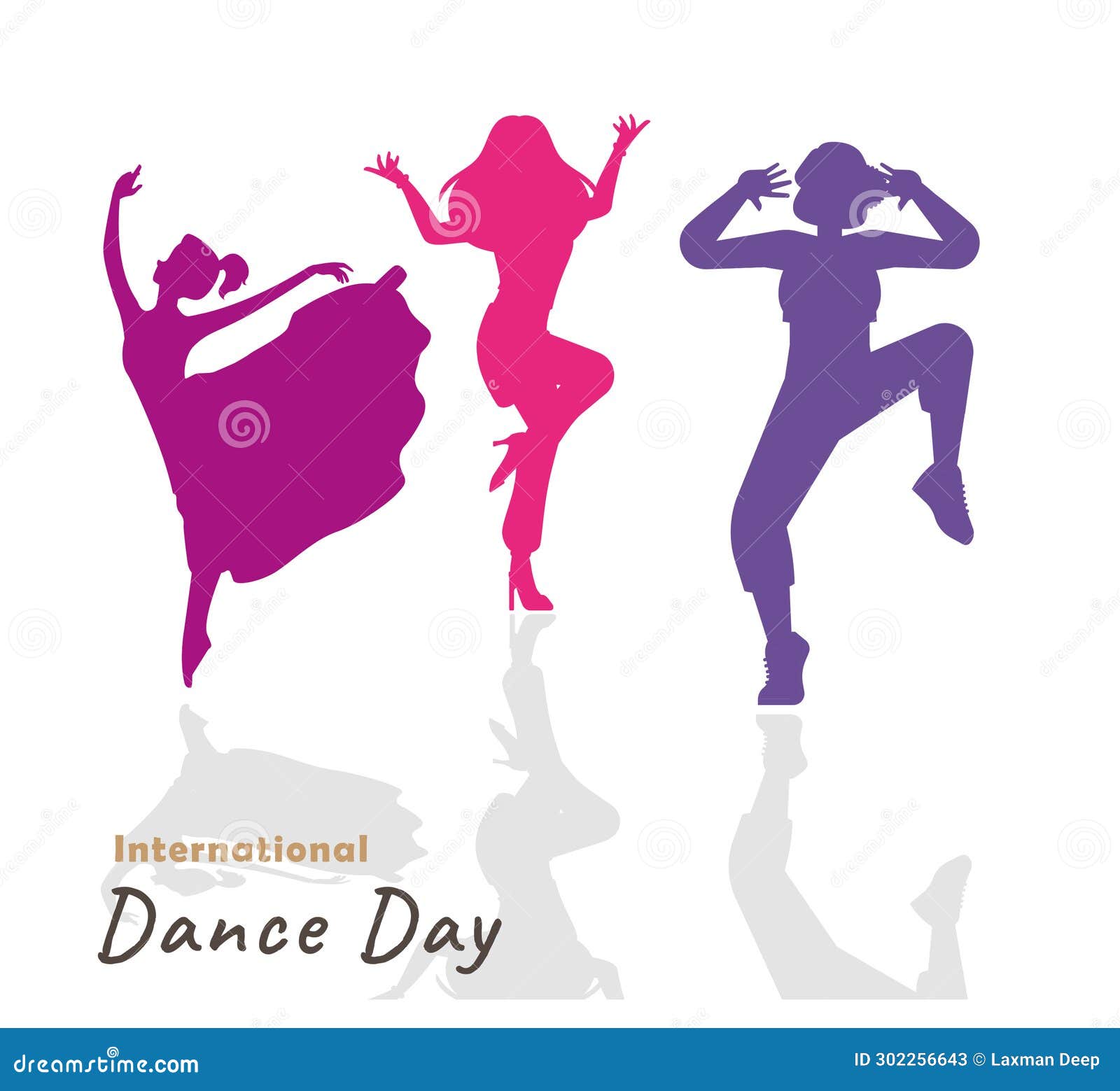 International Dance Day. Vector Banner, Poster, Flyer, Greeting Card ...