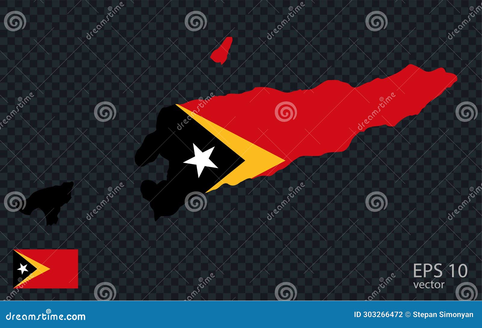 Vector Map of East Timor. Vector Design Isolated on Grey Background.Web ...