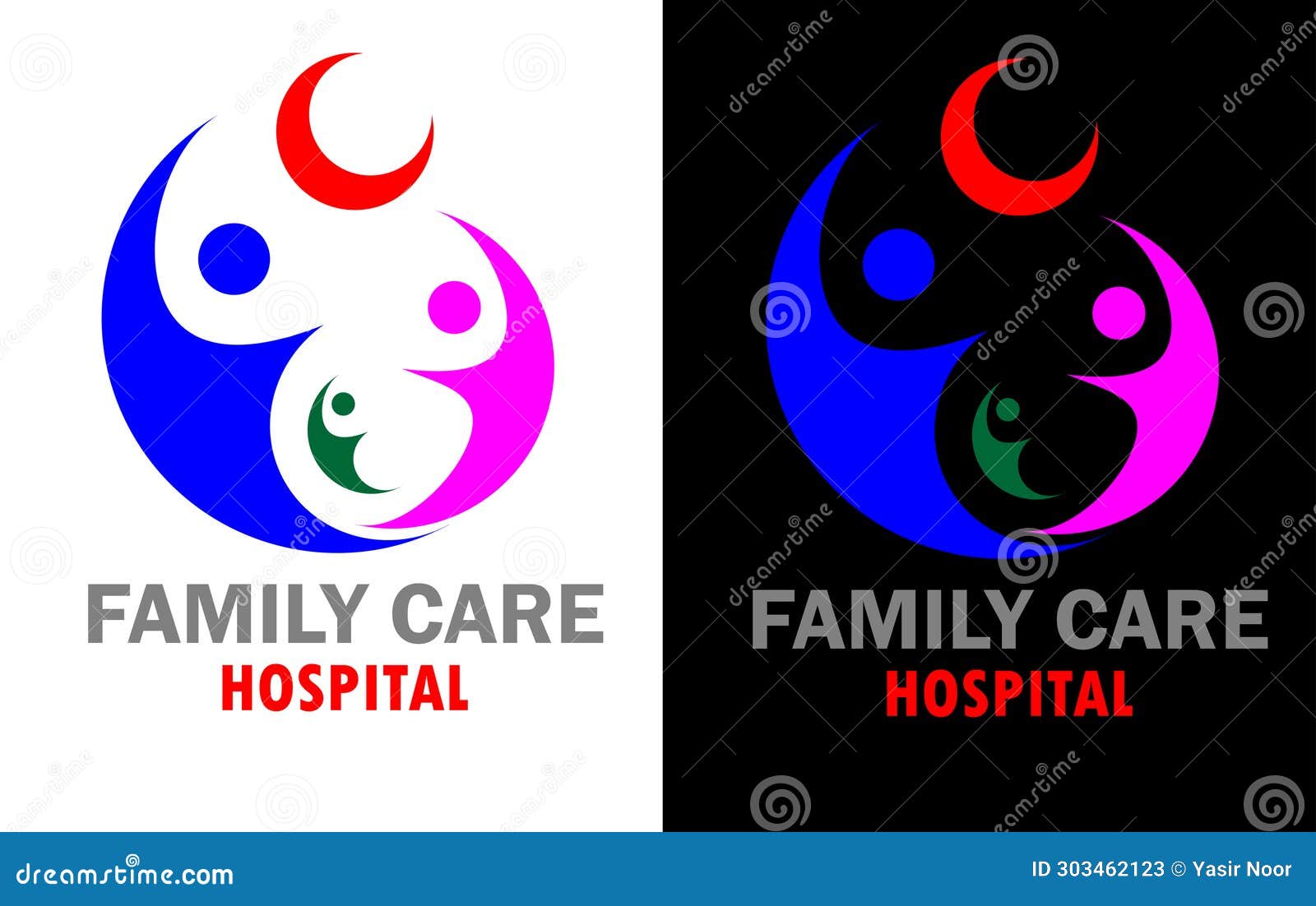 FAMILY CARE HOSPITAL - FAMILY HEALTH DEPARTMENT LOGO Stock Illustration ...
