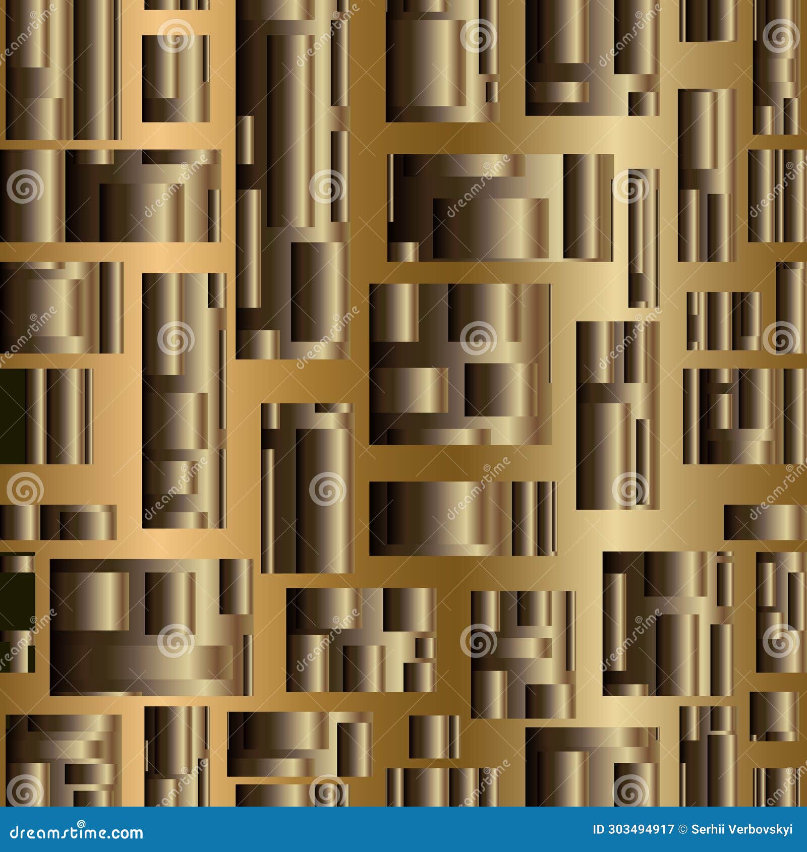 Seamless Pattern with Gold Squares. Vector Illustration for Your Design ...