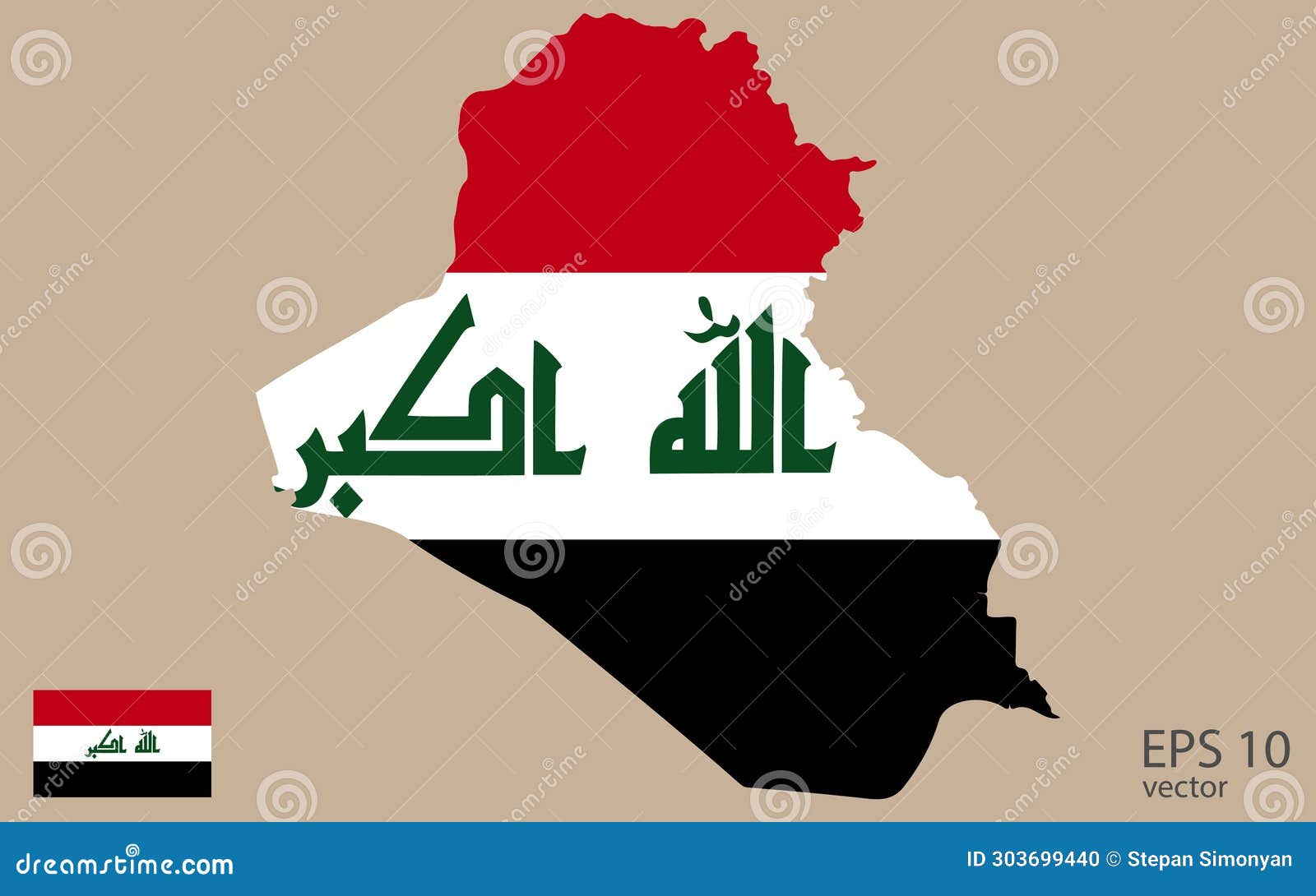 Vector Map of Iraq. Vector Design Isolated on Grey Background.Web Stock ...