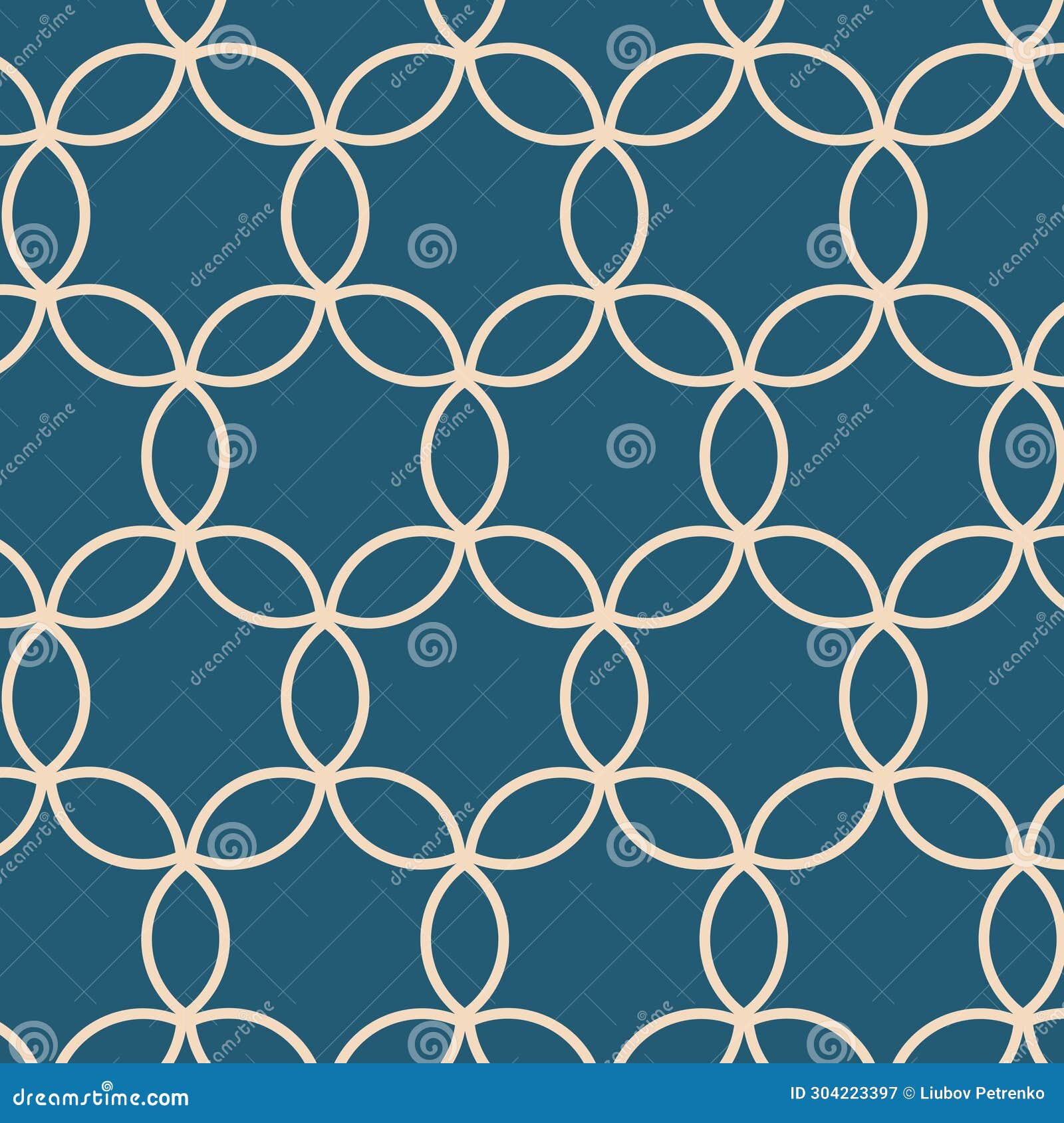 Seamless Abstract Geometric Pattern with Circles Stock Vector ...