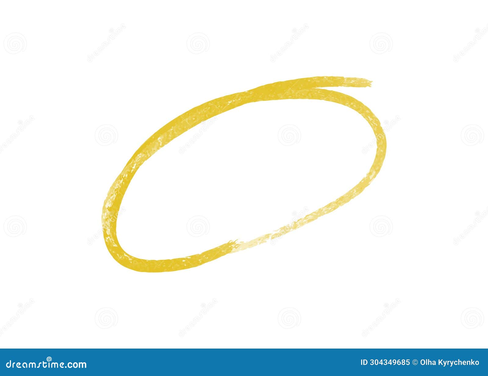 Hand-drawn Grunge Yellow Oval with Marker, Chalk. Round Doodle Scribble ...