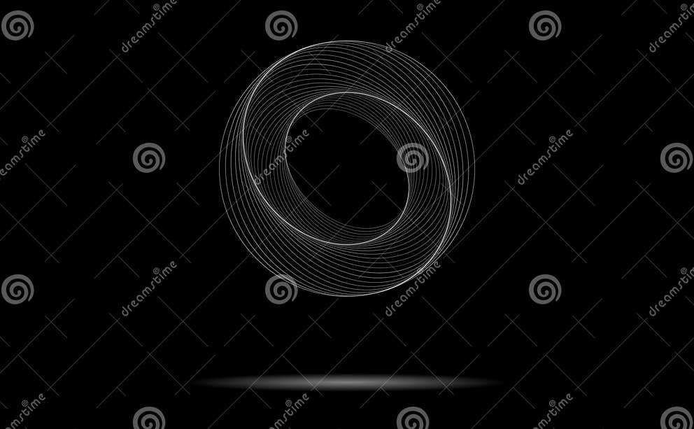 Circle Wavy Abstract Background. Vector Abstract Circles Lines Wavy ...