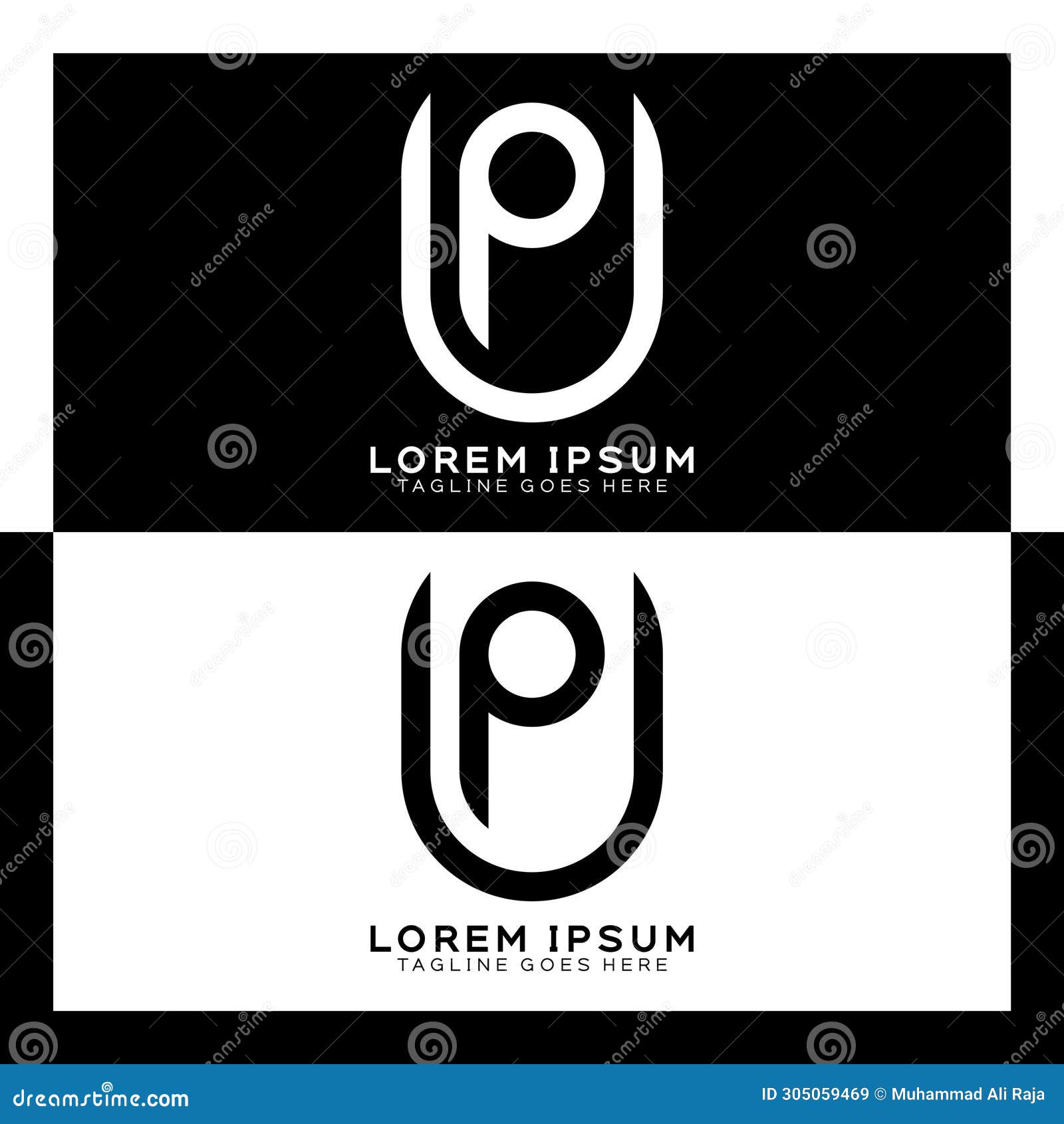 UP Initial Letter Logo. Alphabet U and P Pattern Design Monogram Stock ...