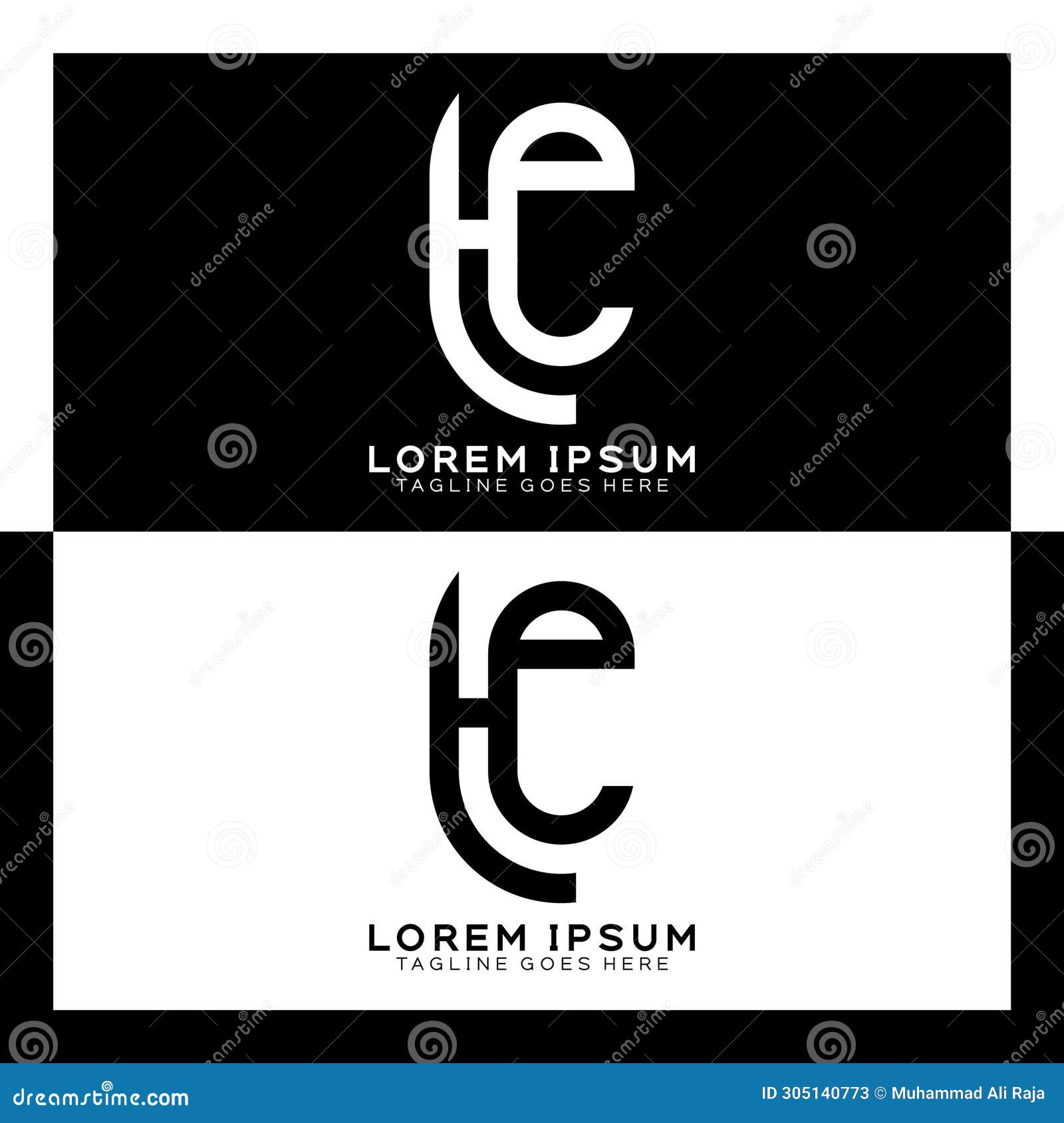 TE Initial Letter Logo. Alphabet T and E Pattern Design Monogram Stock ...