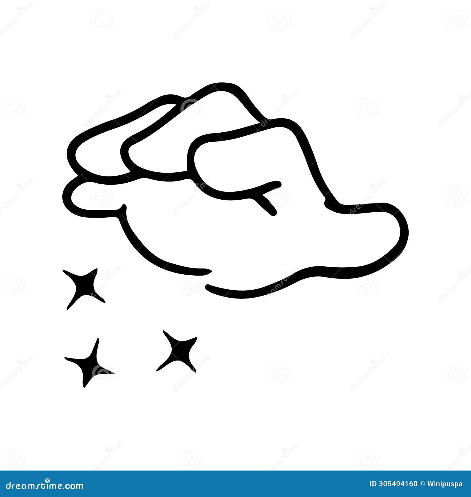 Kawaii Hand Gestures Sign and Symbol Isolated in White Background Stock ...