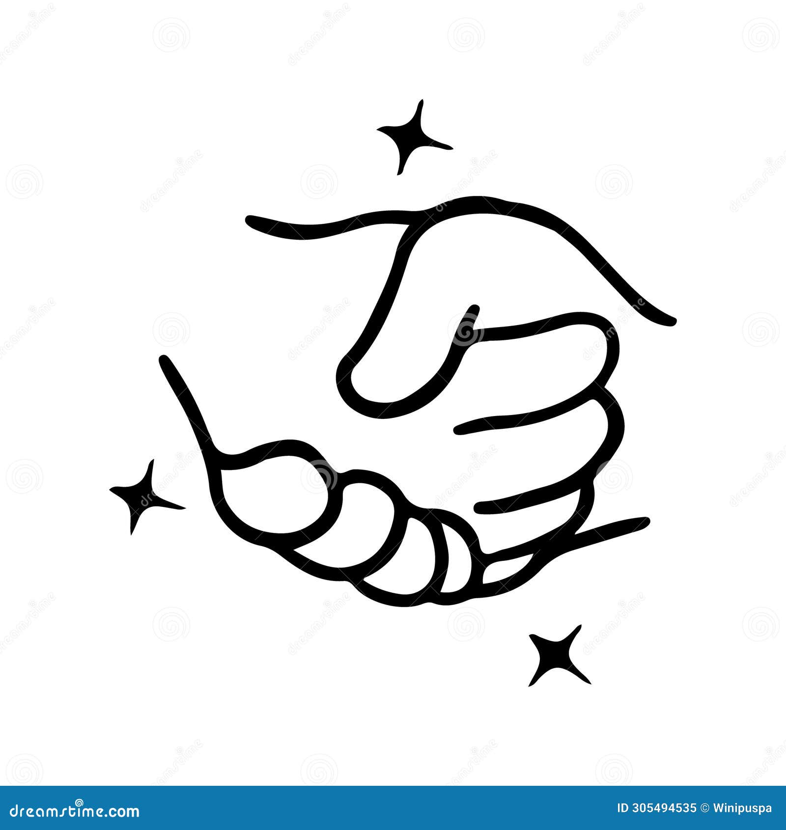 Kawaii Hand Gestures Sign and Symbol Isolated in White Background Stock ...