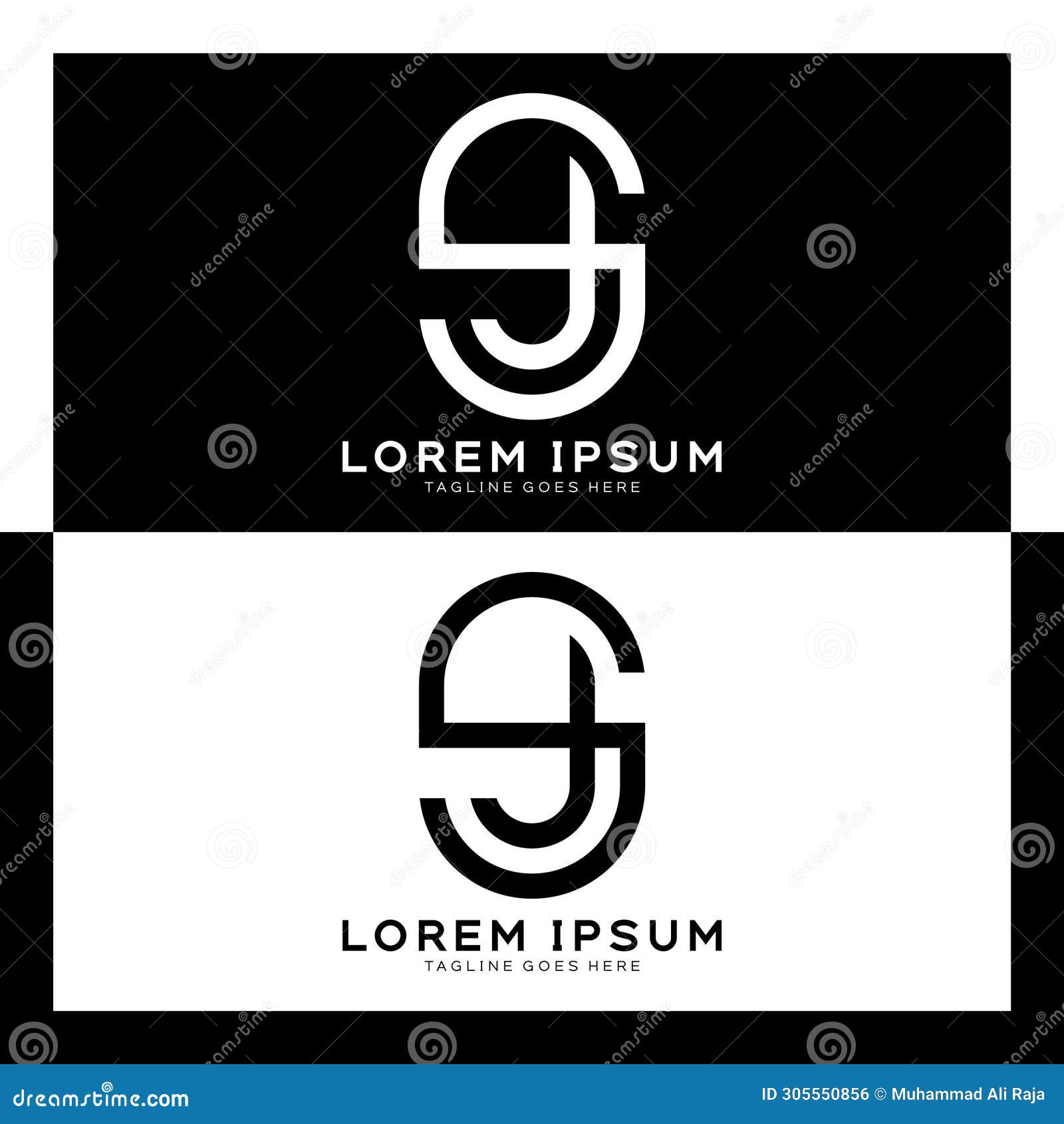 SJ Initial Letter Logo. Alphabet S and J Pattern Design Monogram Stock ...