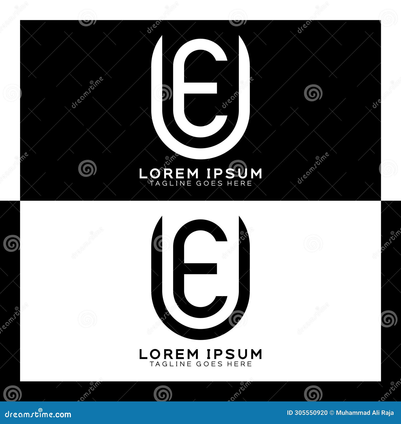 UE Initial Letter Logo. Alphabet U and E Pattern Design Monogram Stock ...