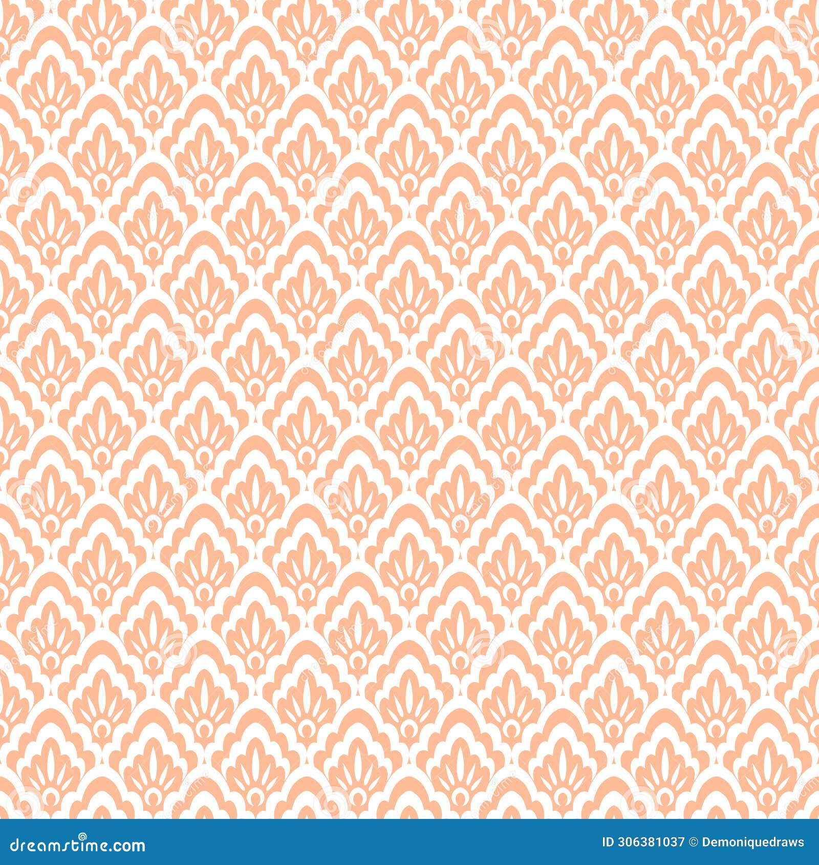 White Lace Type Damask Geometric Seamless Pattern Stock Illustration ...