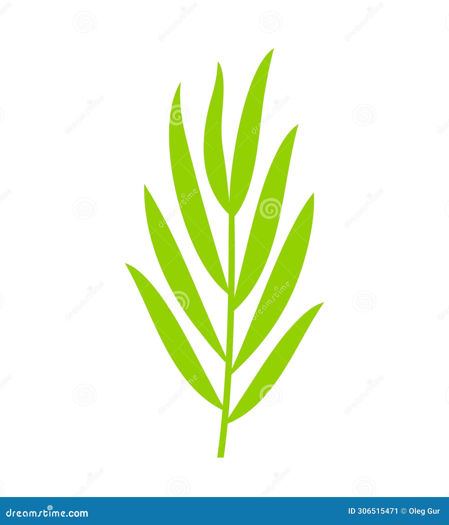 Tarragon Logo. Isolated Tarragon on White Background Stock Vector ...