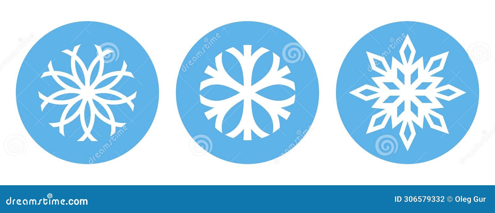 Snowflakes Logo. Isolated Snowflakes on White Background Stock Vector ...