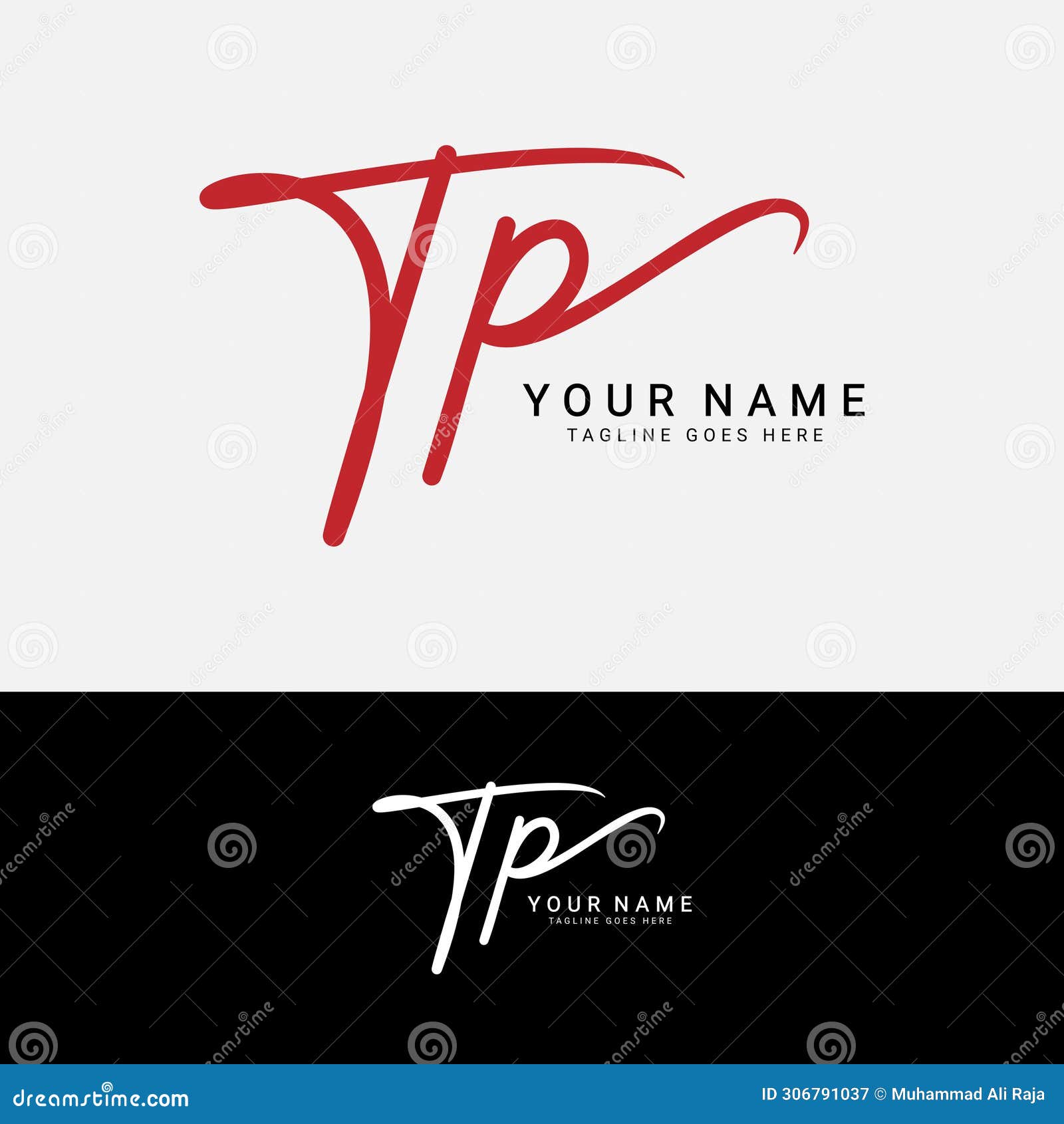 T, P, TP Initial Letter Logo. Alphabet TP Handwritten Signature Logo ...