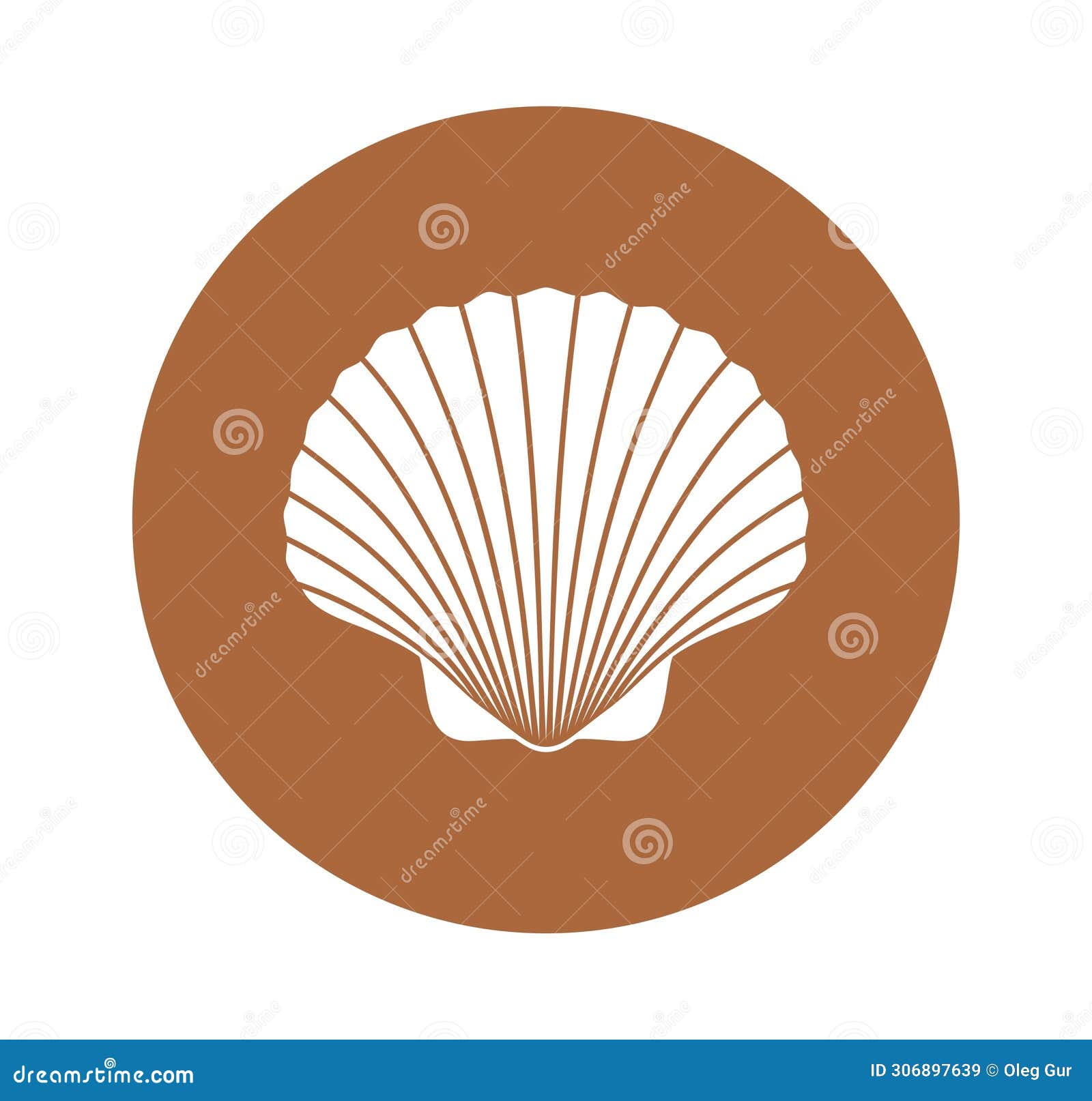 Scallop Logo. Isolated Scallop on White Background Stock Vector ...