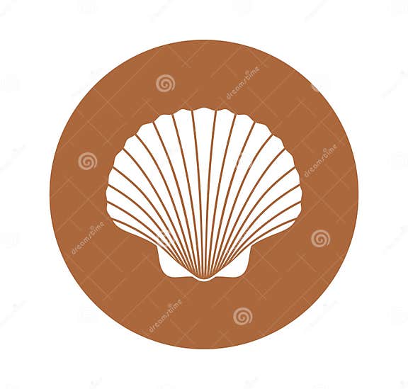 Scallop Logo. Isolated Scallop on White Background Stock Vector ...